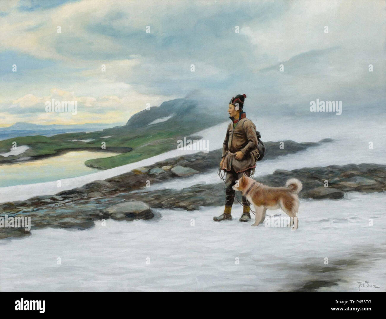 Tirén Johan - Same Med Hund 1 Stock Photo - Alamy