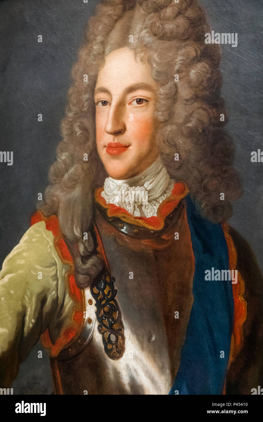 Portrait of James Francis Edward Stuart dated 1712 Stock Photo - Alamy