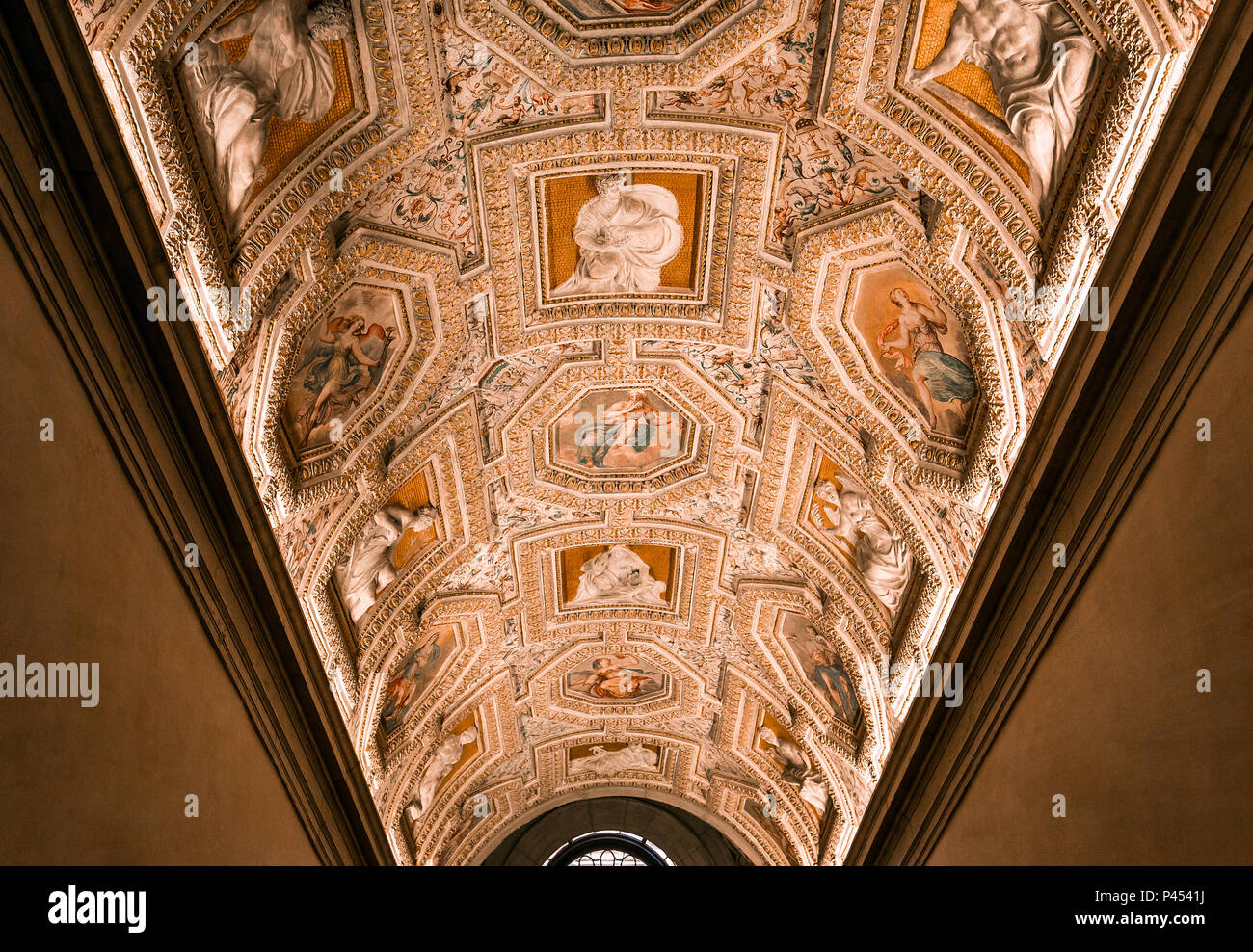 VENICE, ITALY, APRIL 26, 2018 : interiors decor, ceilings and frescoes ...