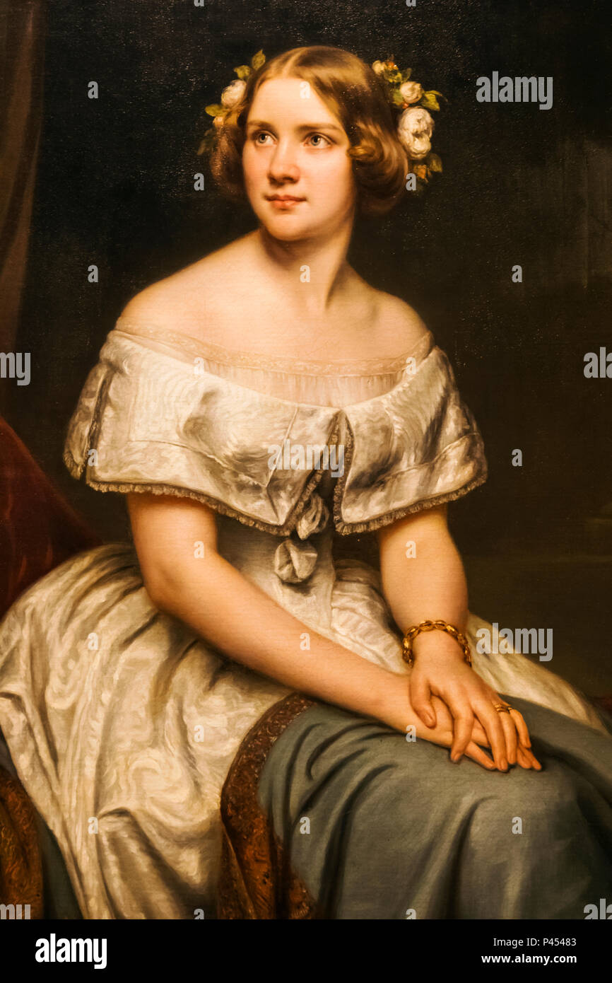 Portrait of Jenny Lind by Eduard Magnus dated 1861 Stock Photo - Alamy