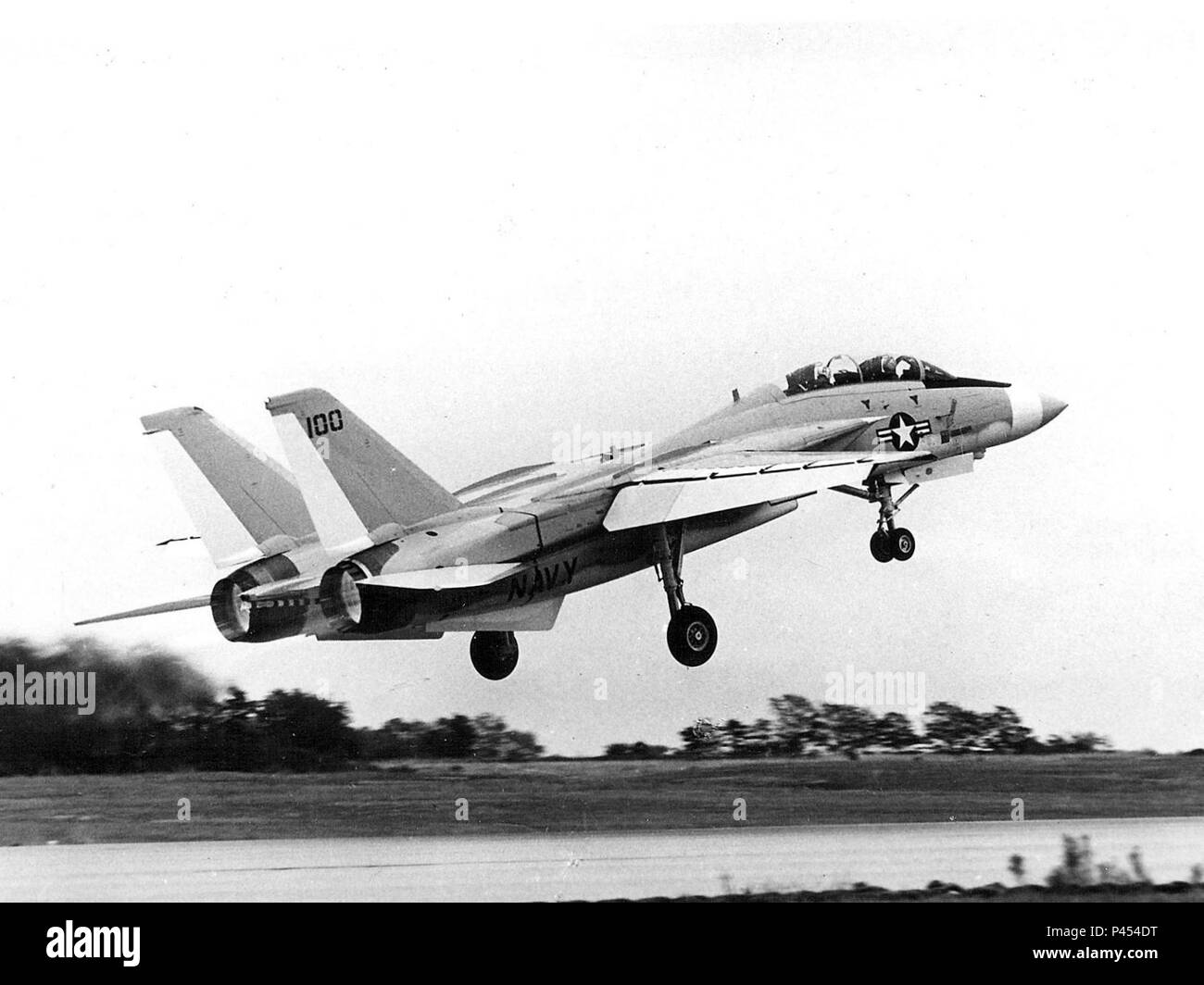 100th F-14 Tomcat produced taking off in 1974 Stock Photo - Alamy