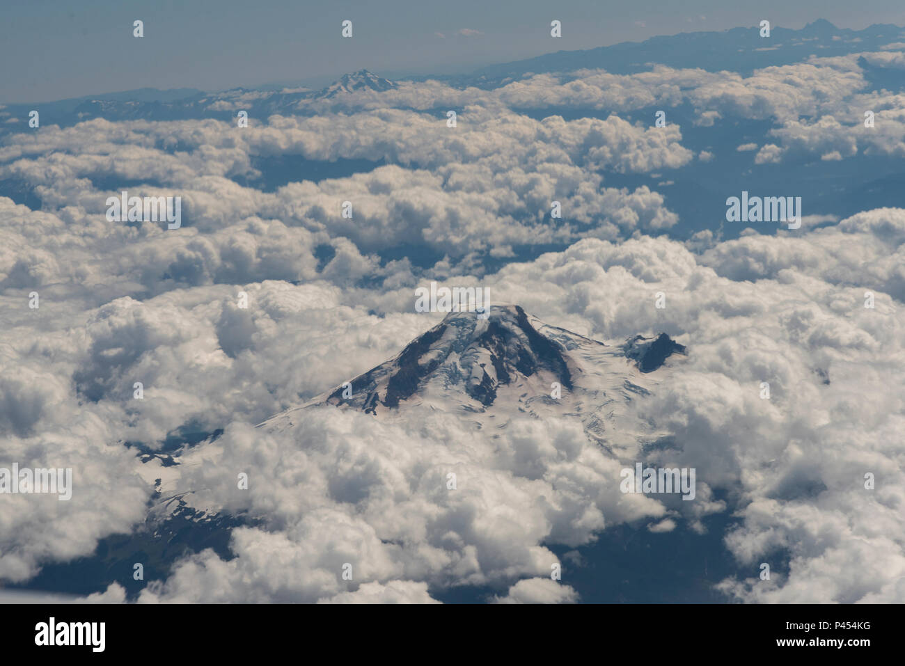 Clouds over mountain range, Vancouver Island, British Columbia, Canada ...