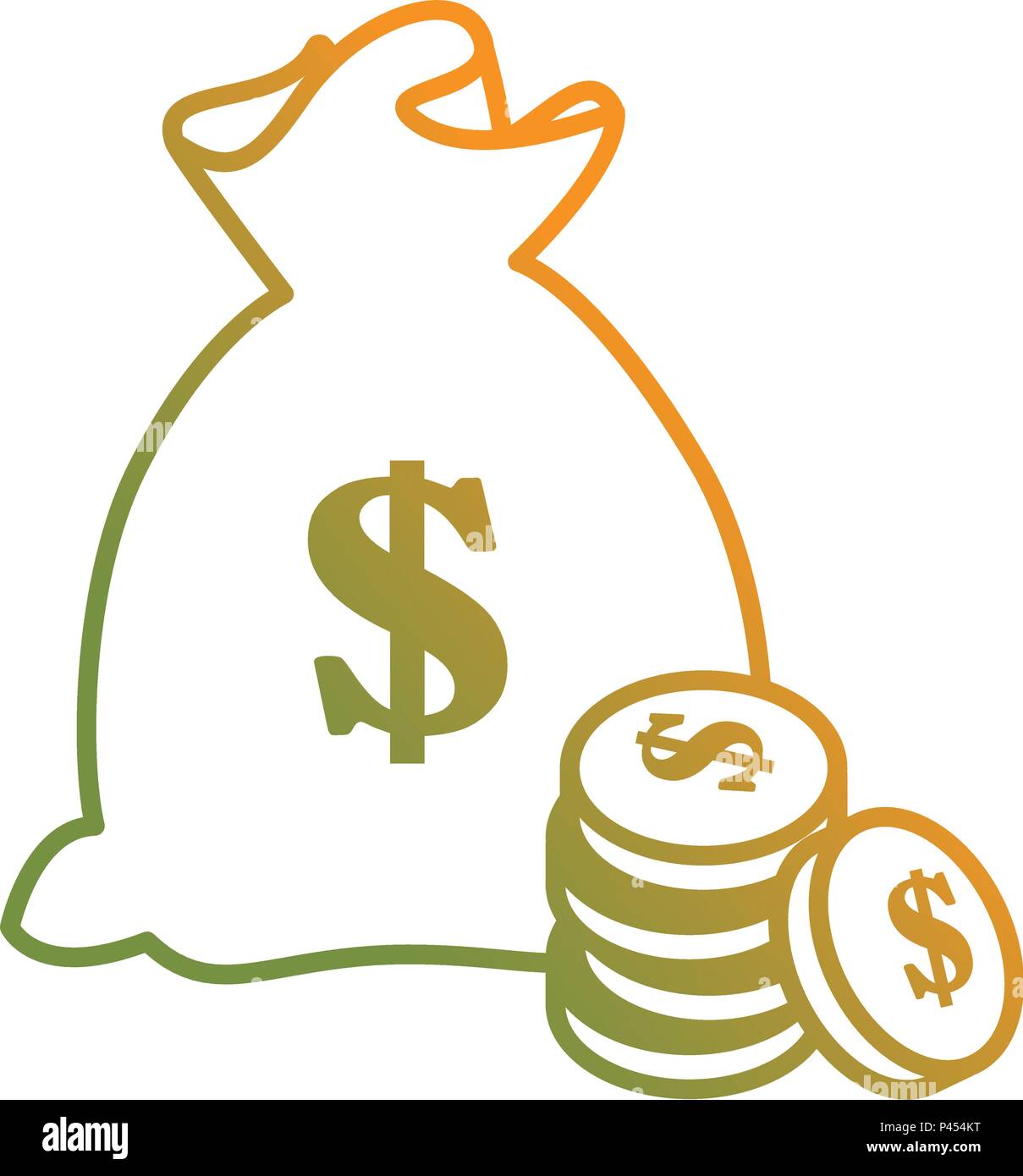 money bag with coins Stock Vector Image & Art - Alamy