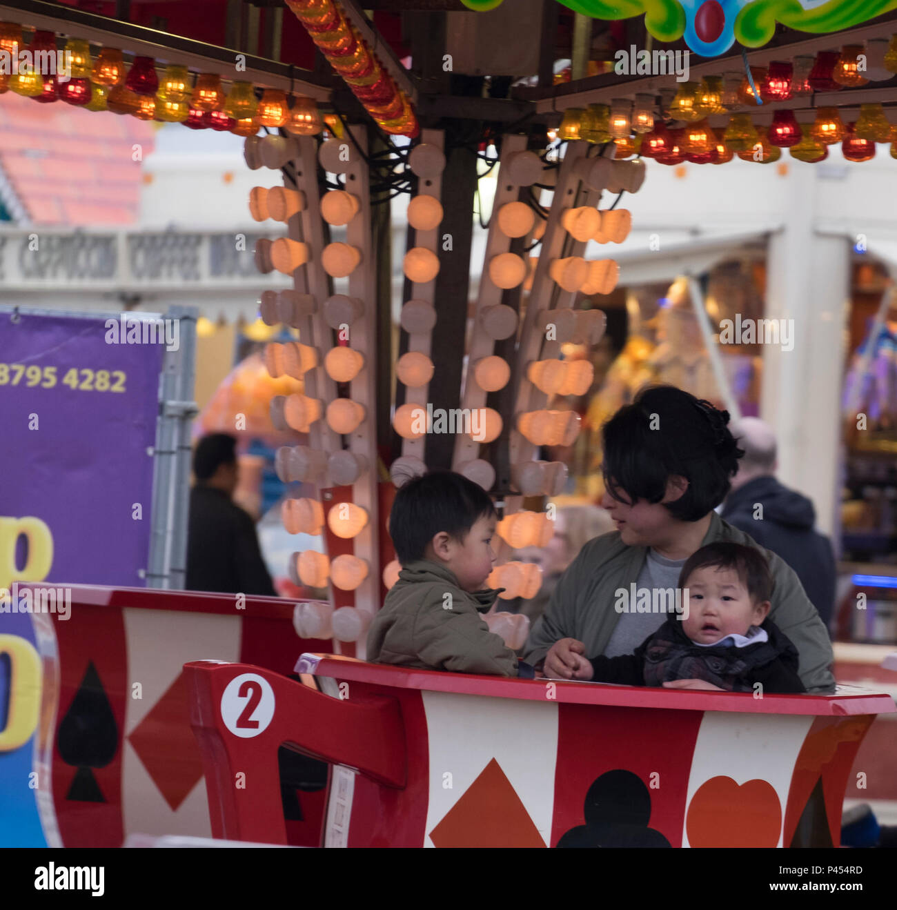 fun fair bright light Stock Photo - Alamy
