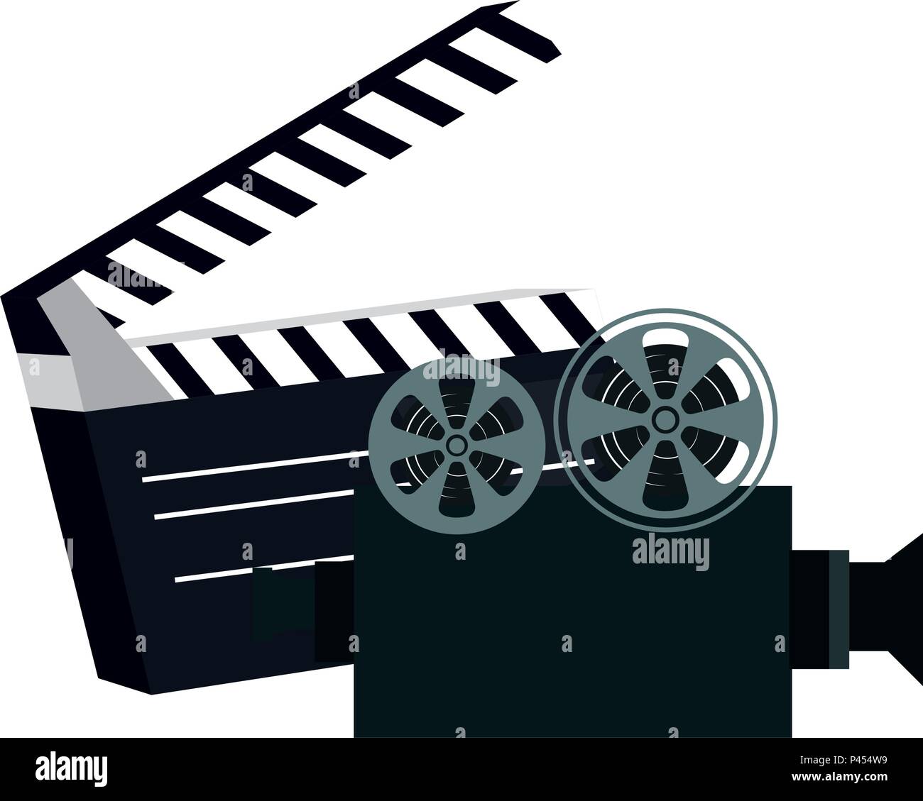 clapper board with video camera Stock Vector Image & Art - Alamy