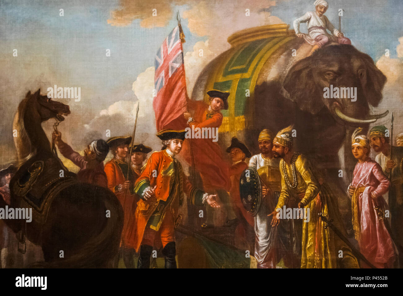 Painting of Robert Clive and Mir Jafar After The Battle of Plassey 1757 ...