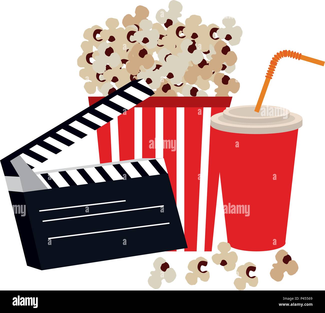 cinema entertainment set icons Stock Vector Image & Art - Alamy