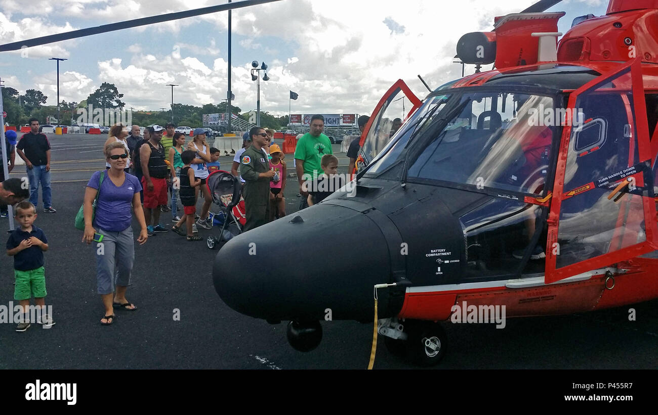 A Coast Guard Air Station Borinquen aircrew showcased the MH-65D ...