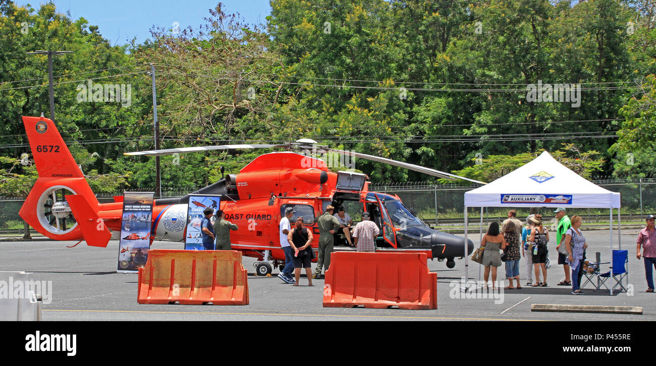 A Coast Guard Air Station Borinquen aircrew showcased the MH-65D ...