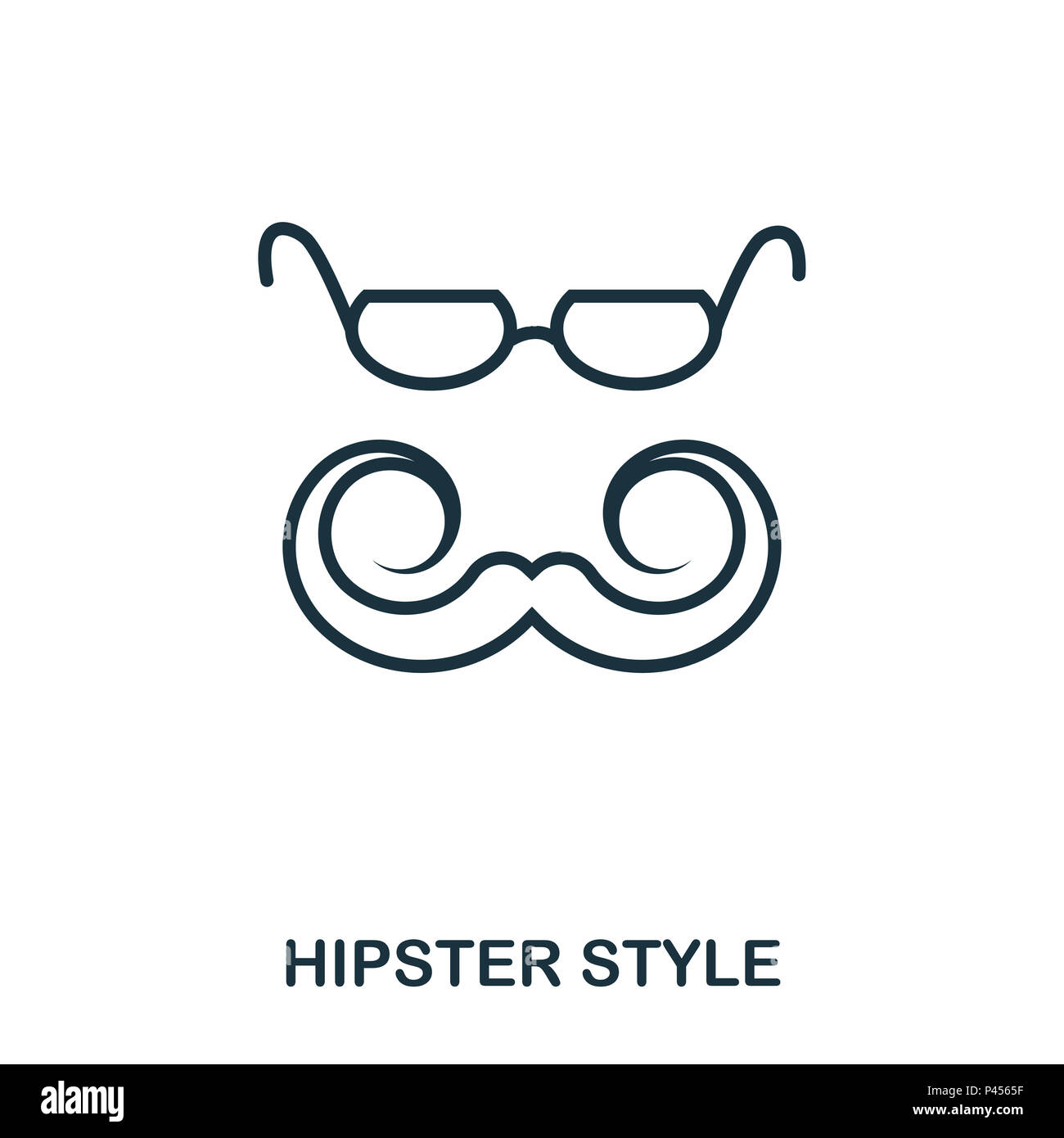 Hipster Style icon. Flat style icon design. UI. Illustration of hipster ...