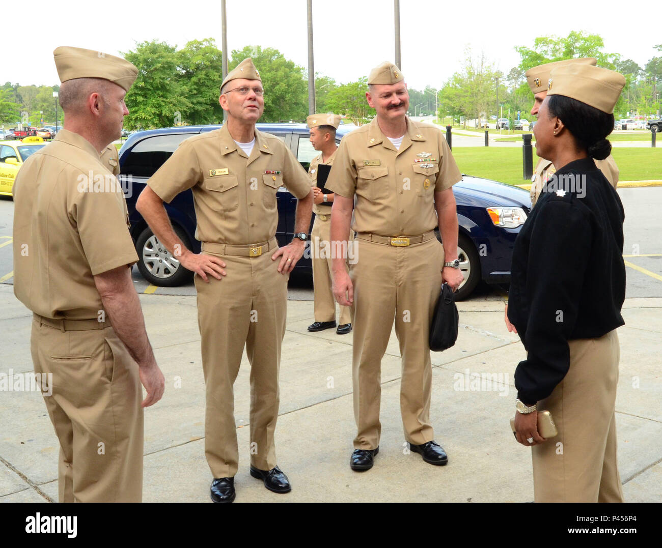 Rear Adm. Kenneth Iverson, commander of Navy Medicine East, stands in ...