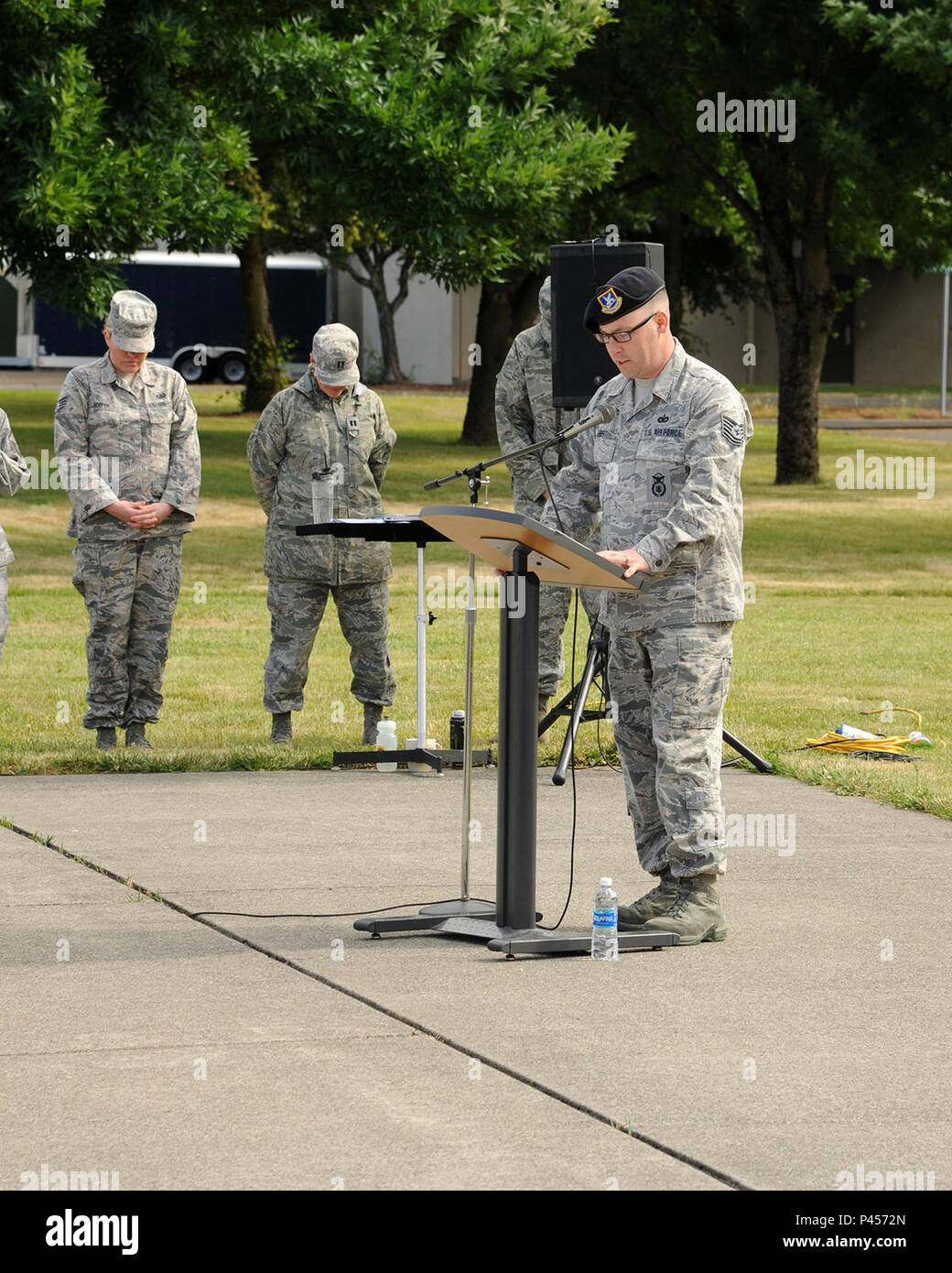 Technical Sgt. Brent Neibert, 142nd Operations Group, offers the ...