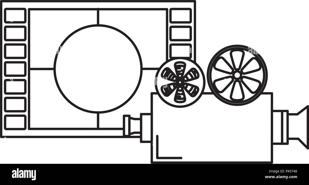 Cine film camera Stock Vector Images - Alamy