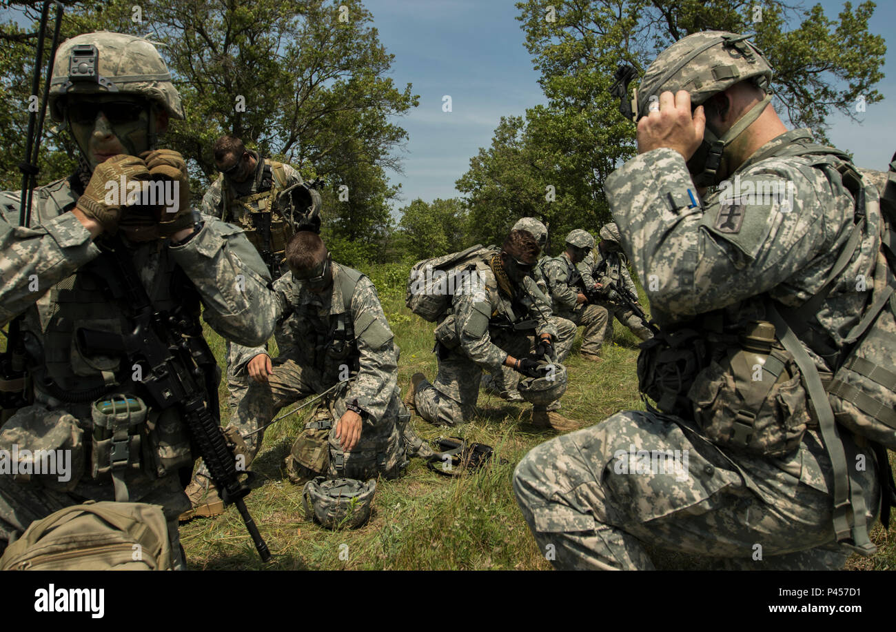 Cavalry scouts with Troop C, 1st Squadron, 105th Cavalry, 32nd Infantry ...