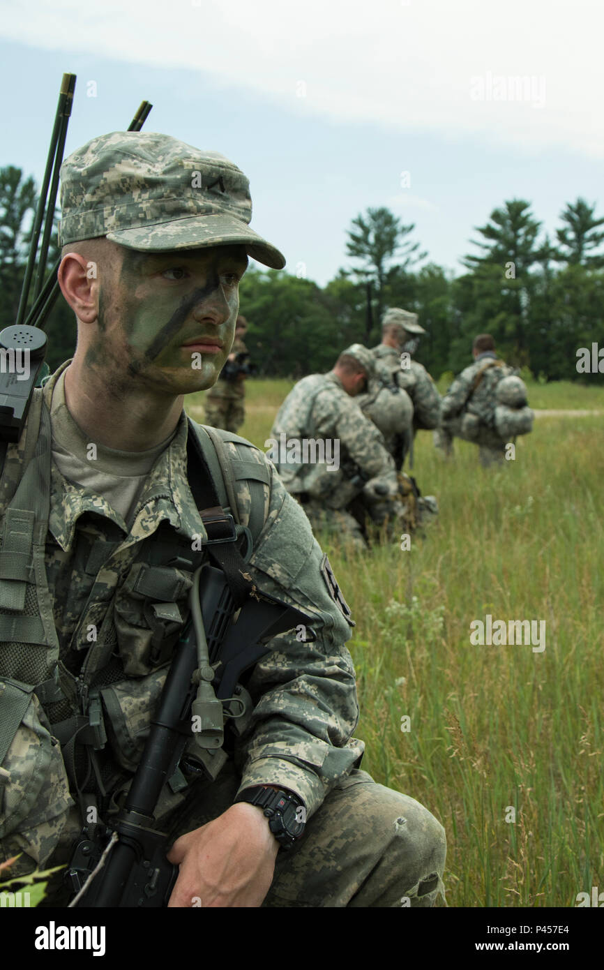 A cavalry scout with Troop C, 1st Squadron, 105th Cavalry, 32nd ...