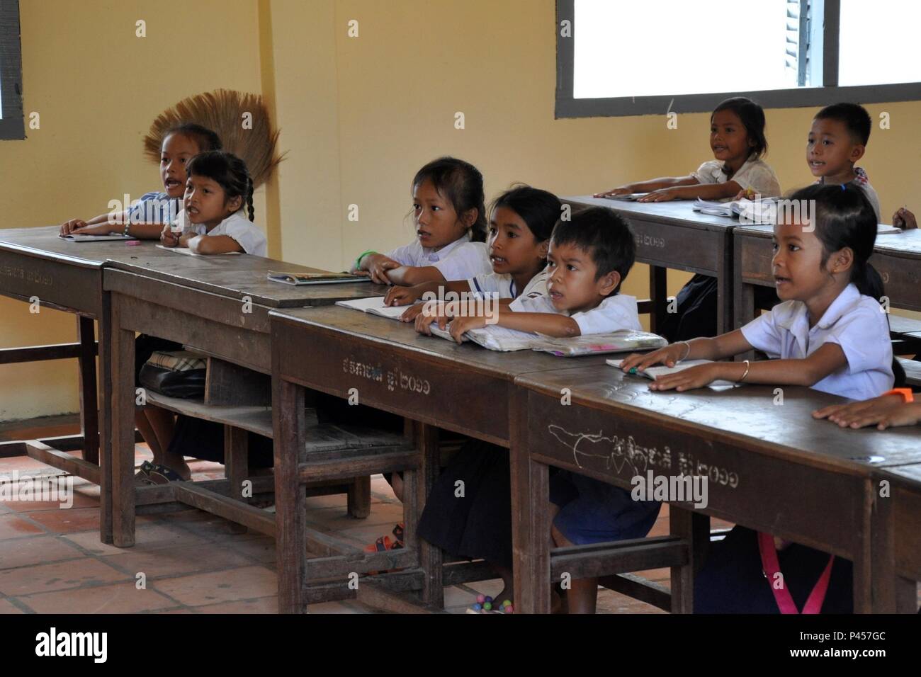 Children from the Wat Steung Primary School in Kampot Province ...