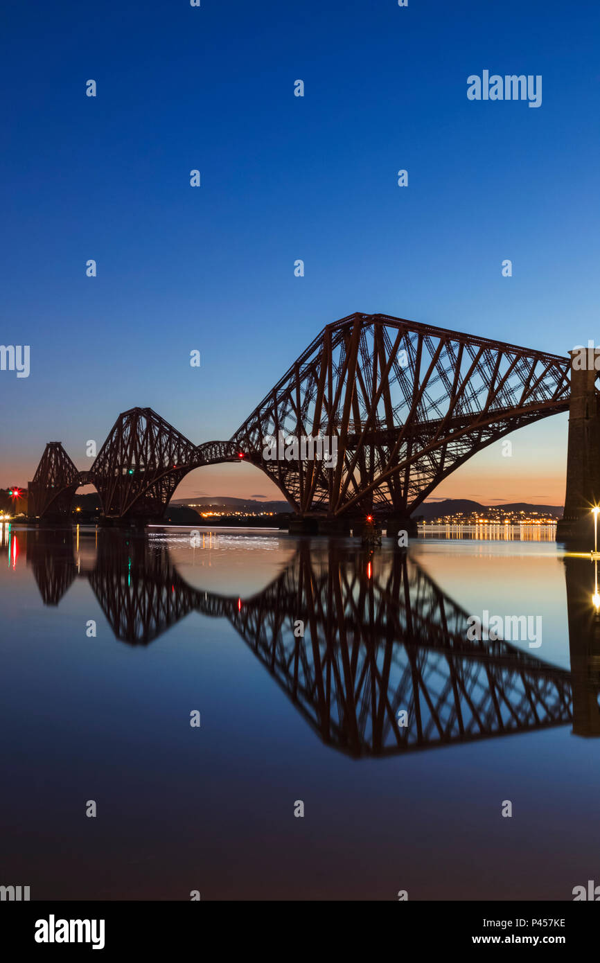 Great Britain, Scotland, Edinburgh, South Queensferry, The Forth Bridge ...