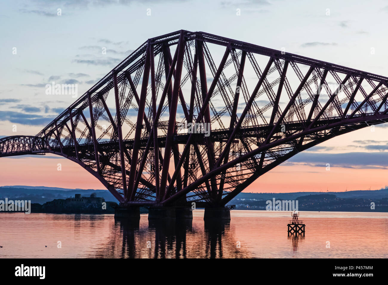Great Britain, Scotland, Edinburgh, South Queensferry, The Forth Bridge ...
