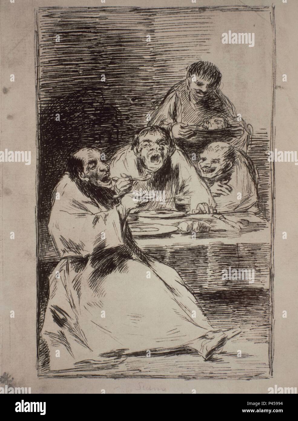 Preparatory drawing for The Caprice 13, 'They are hot (Están calientes ...