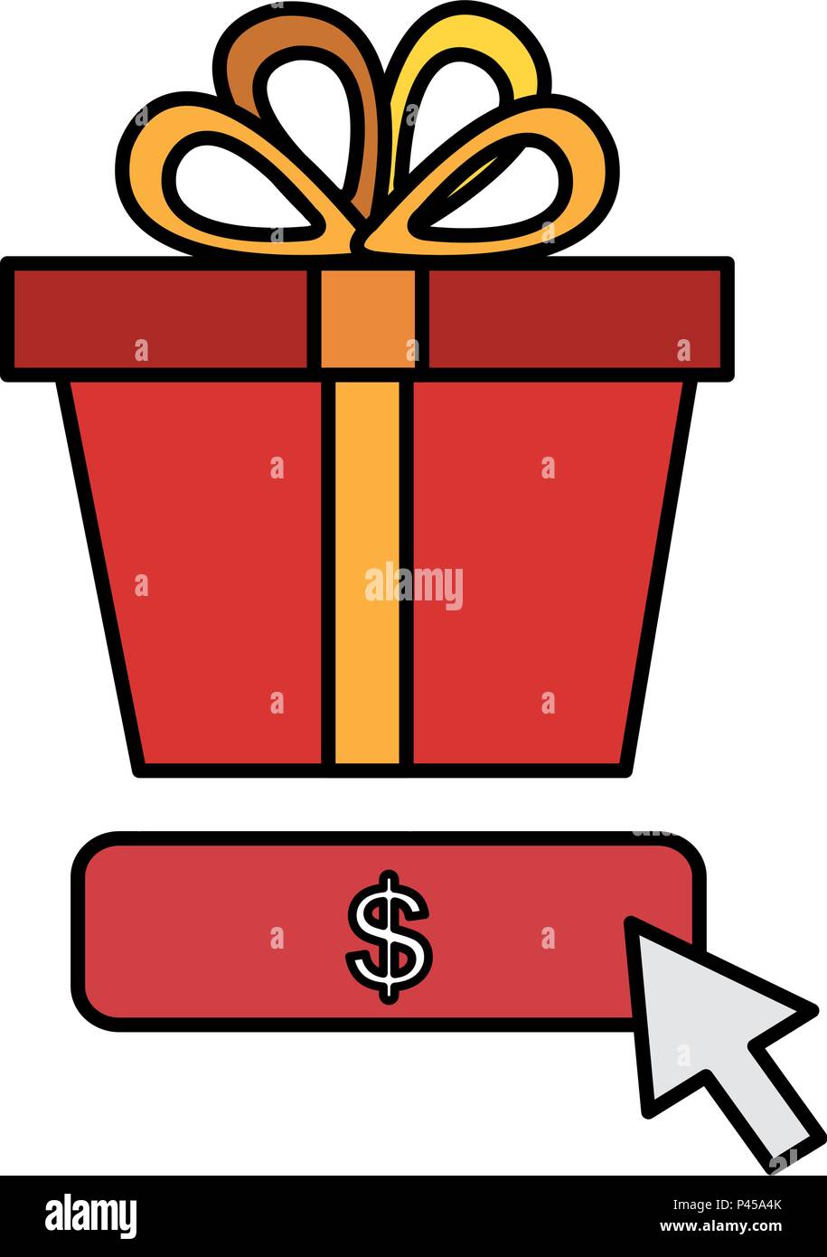 gift box present with price symbol Stock Vector Image & Art - Alamy