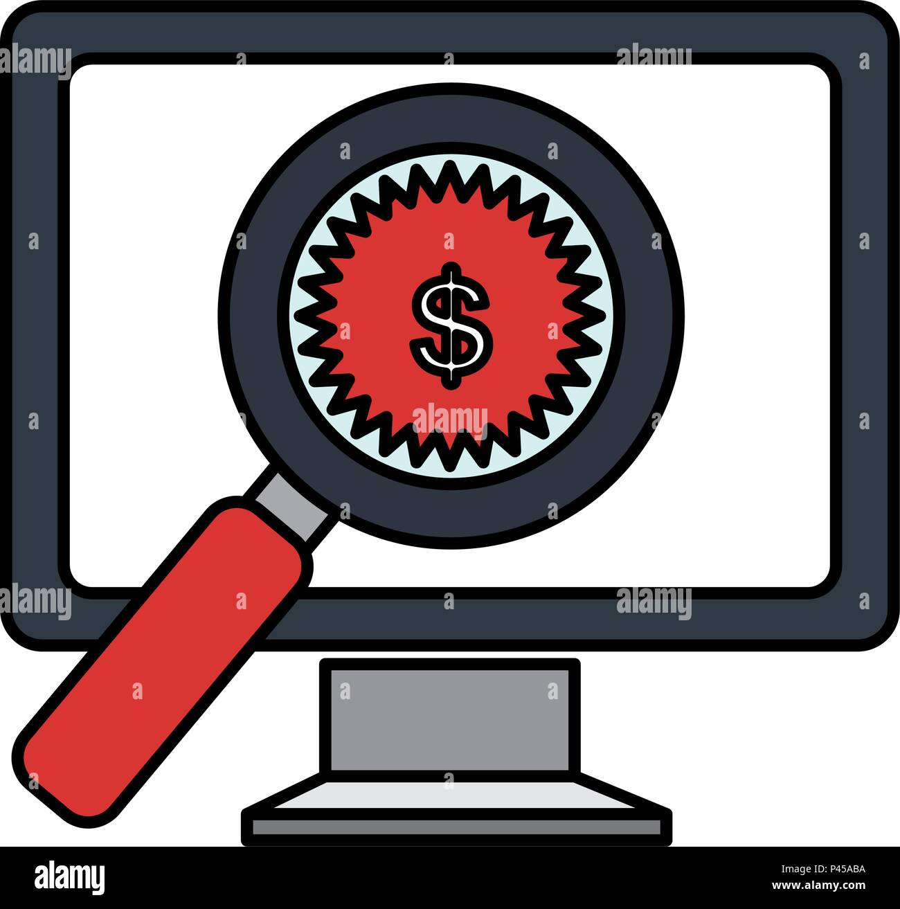 electronic commerce with monitor computer Stock Vector Image & Art - Alamy