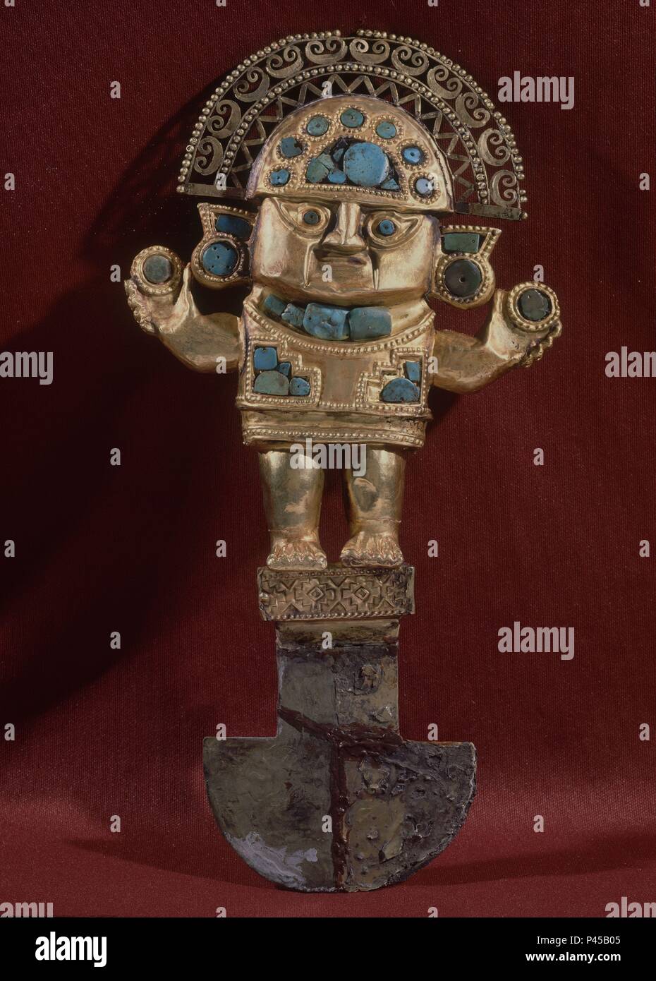 TUMI DE ORO Y TURQUESA DIOS NAY-CASP E CHIMU PREHISPANICO. Location ...