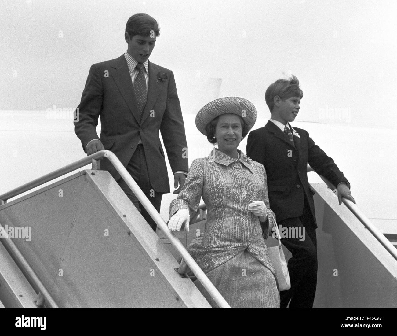 Queen Elizabeth II, with sons Prince Andrew and Prince Edward (r ...