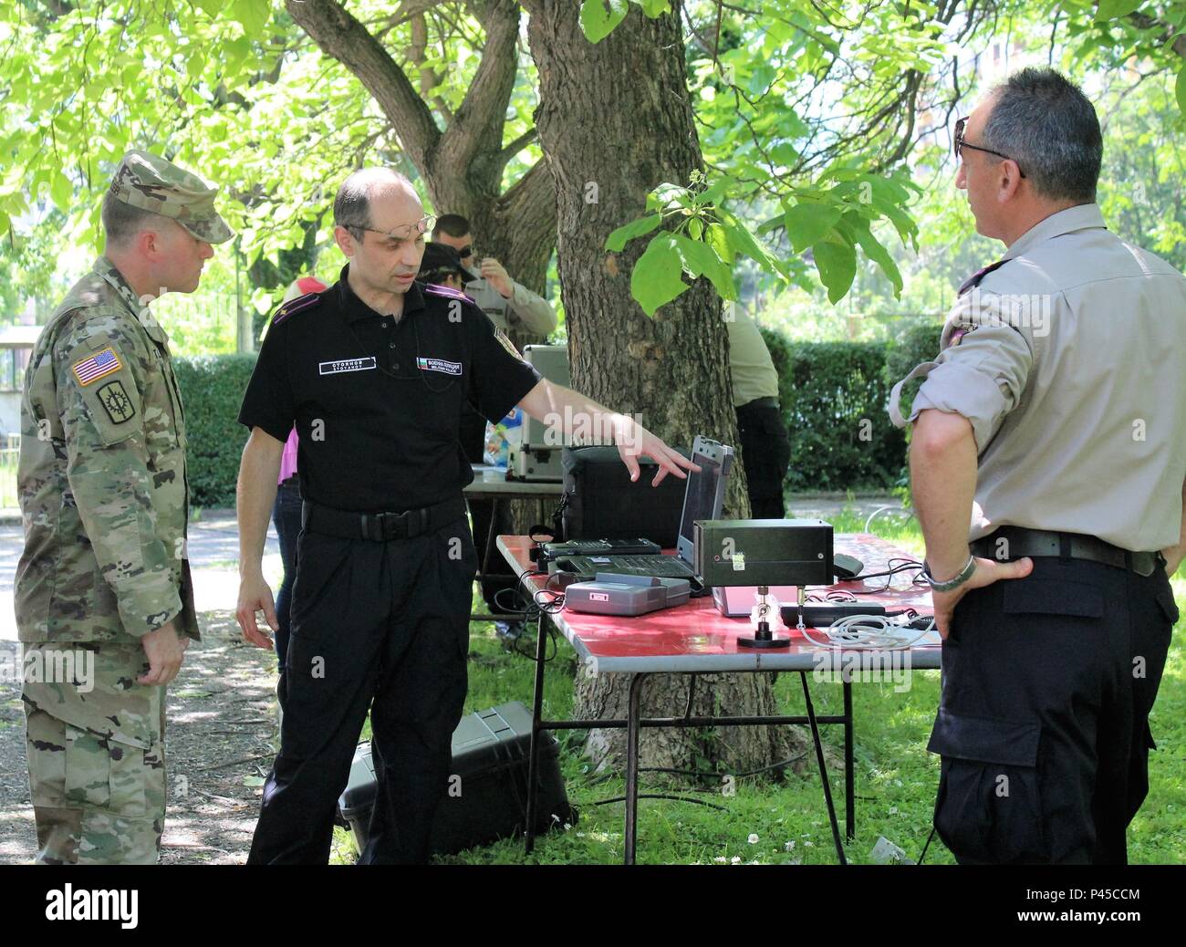 Capt. Timothy Butler (left), Company Commander, 269th Military Police ...