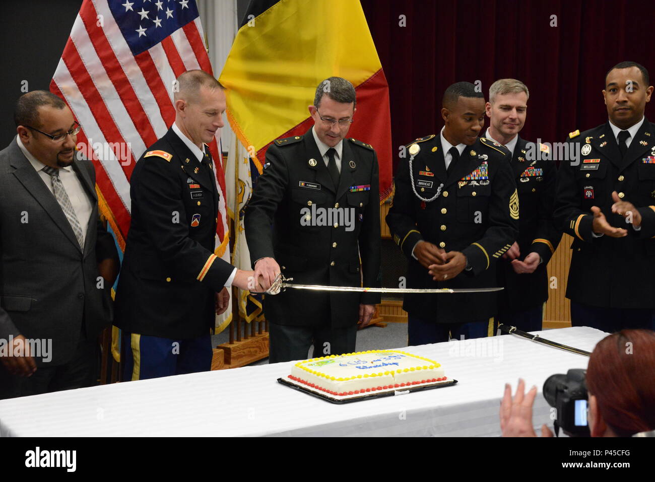 U.S. Army Lt. Col. Eric J. Van Den Bosh, Commander, 39th Signal ...