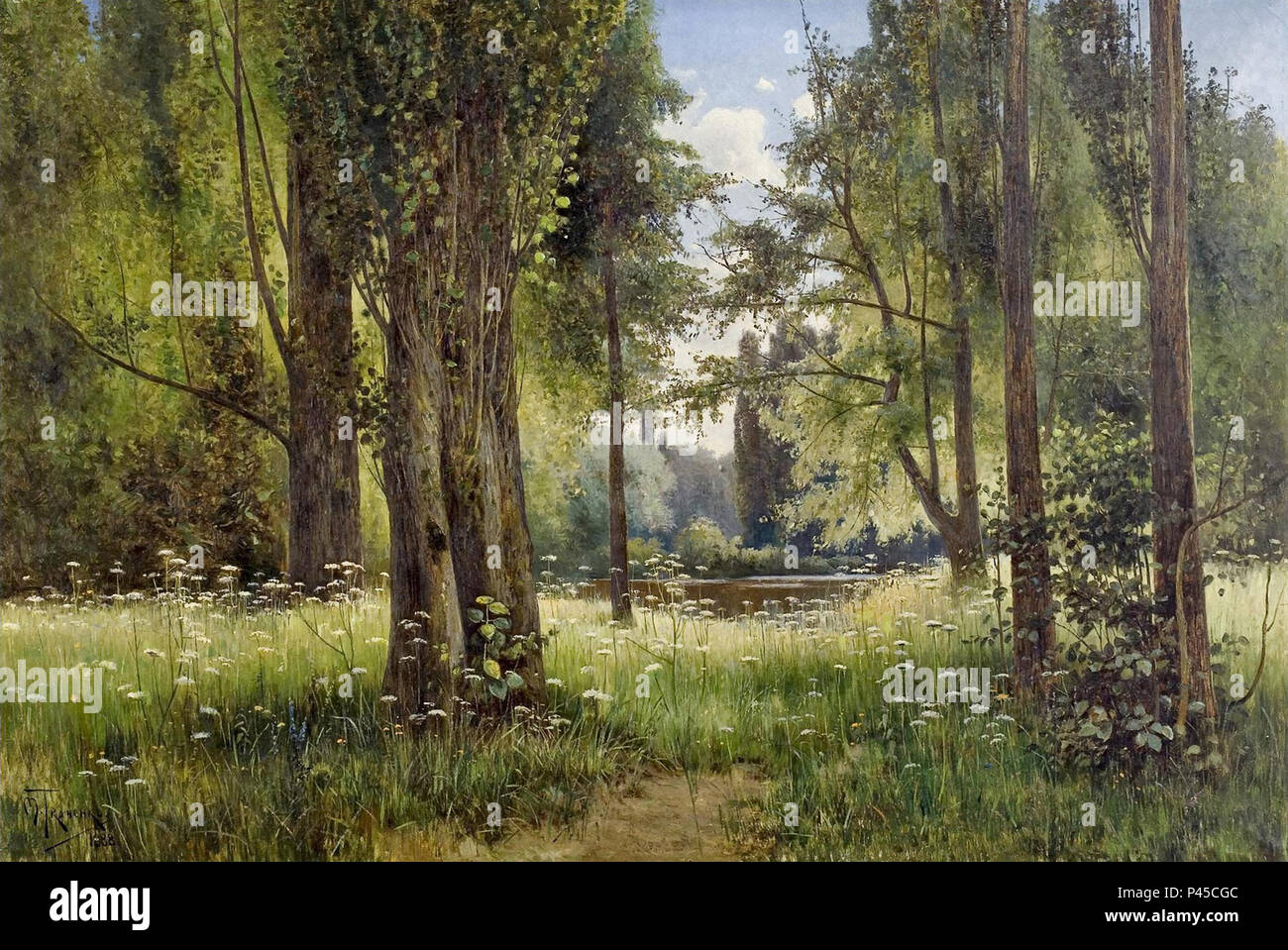 Tkachenko Mikhail Stepanovich - Pond in the Forest Stock Photo - Alamy