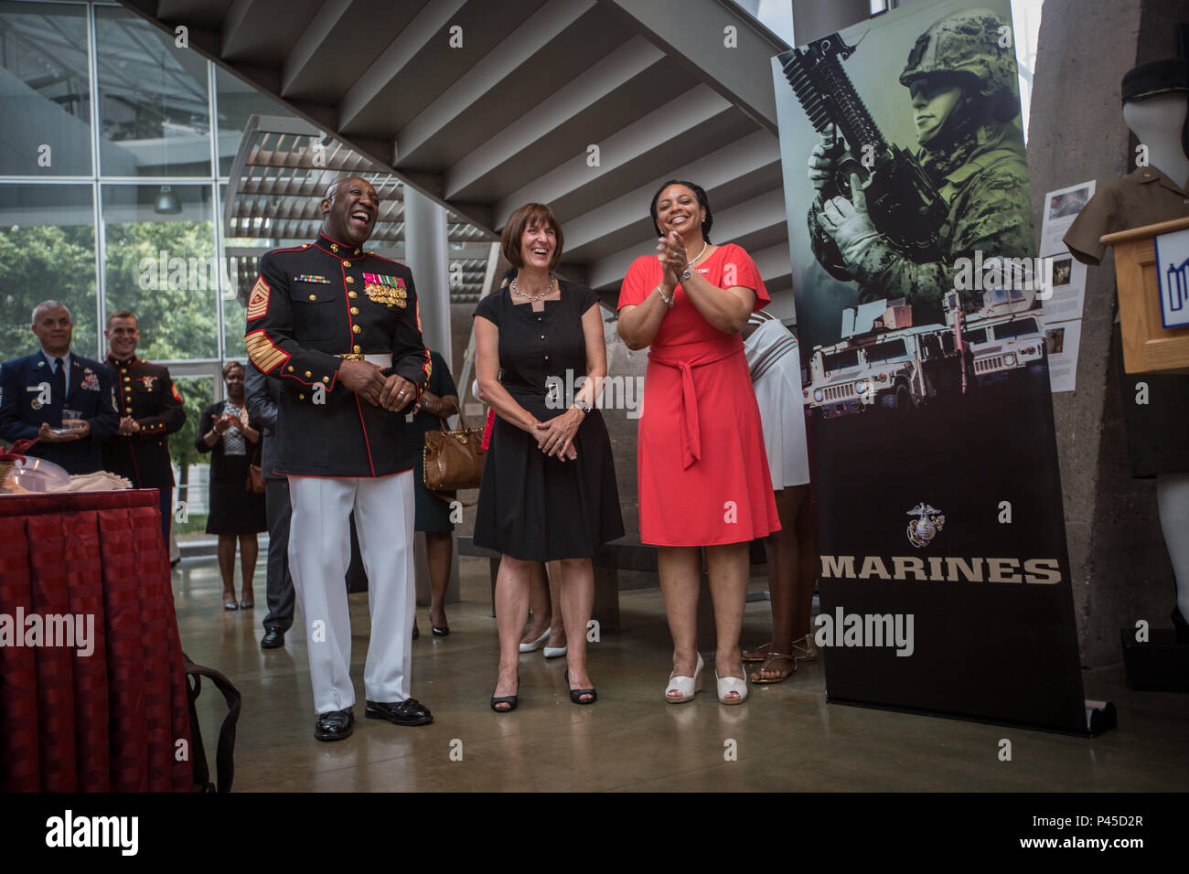 The 18th Sergeant Major of the Marine Corps, Ronald L. Green, hosts a ...