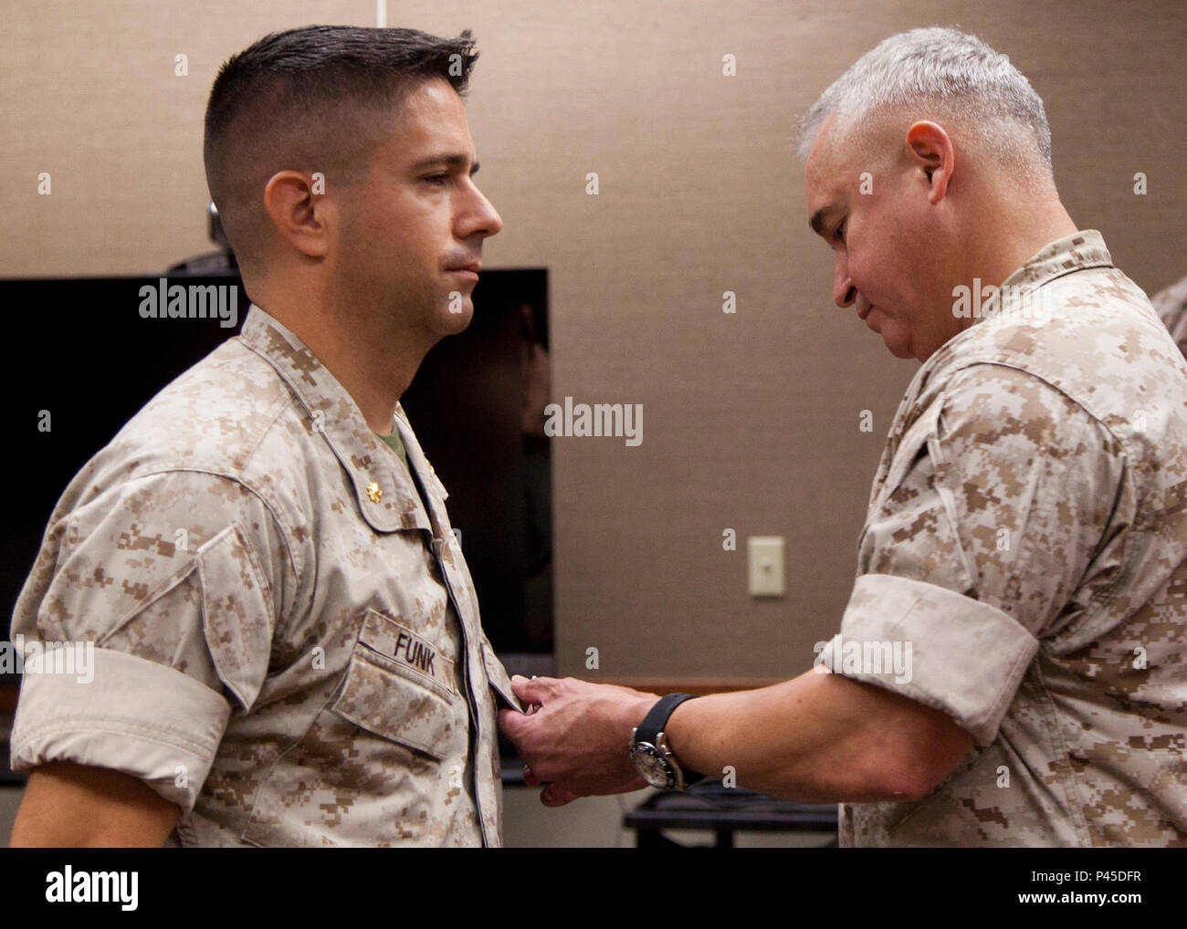 U.S. Marine Corps Maj. Gregory Funk, Staff Judge Advocate for ...