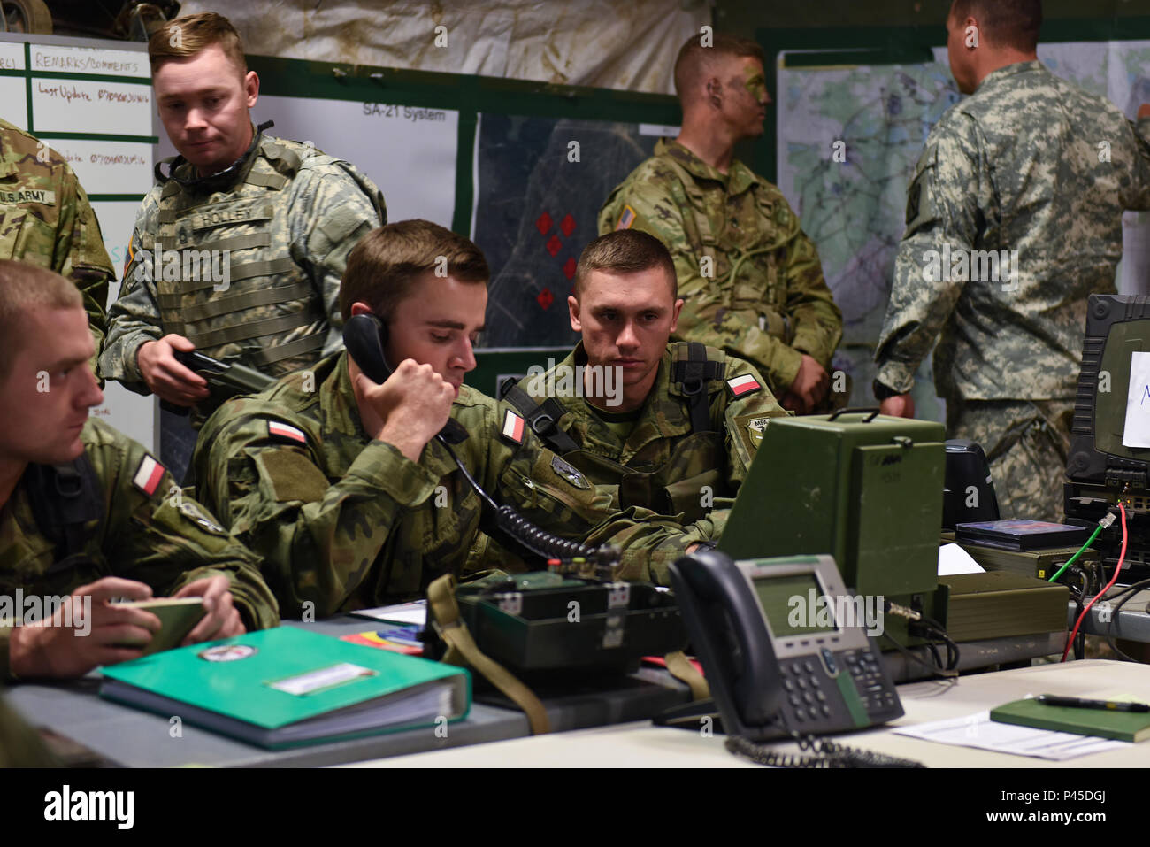 Members of the Polish Army collaborate with Soldiers from the 45th ...
