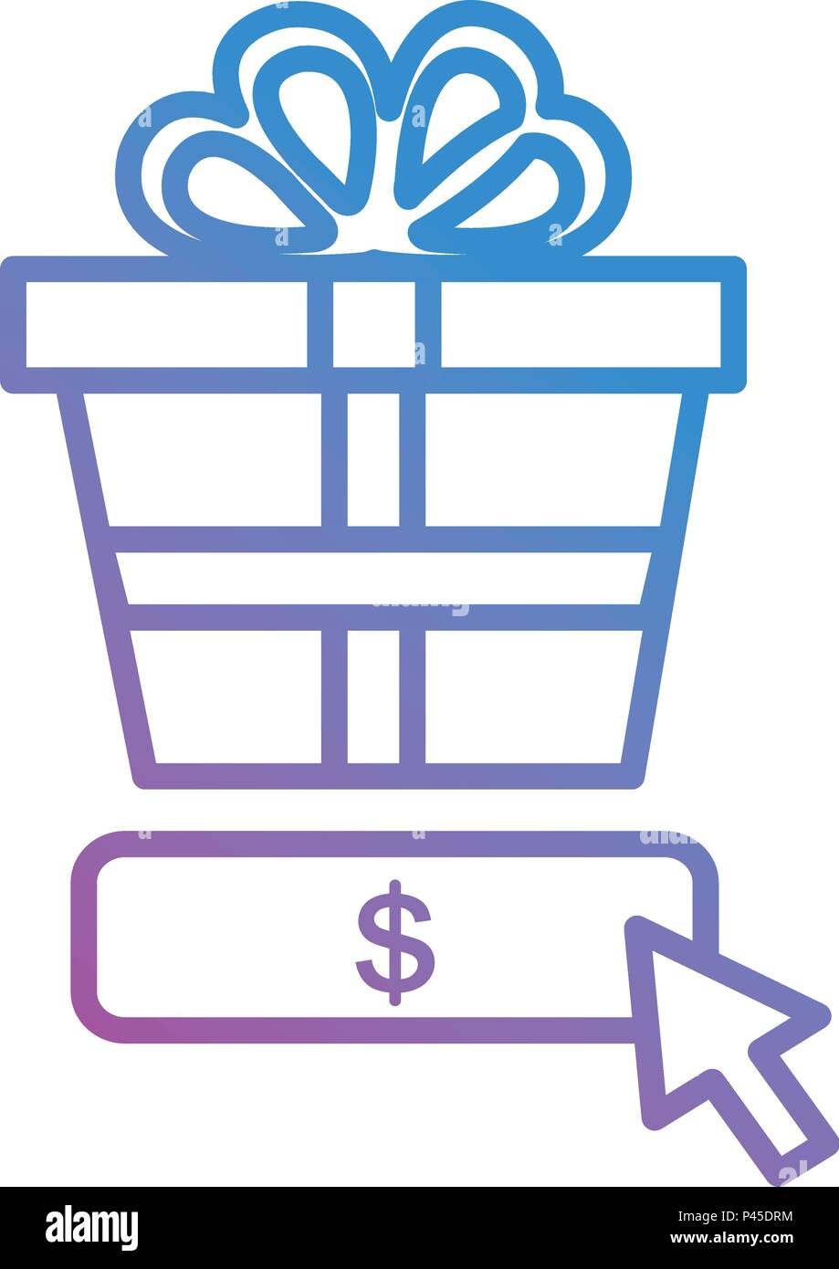 gift box present with price symbol Stock Vector Image & Art - Alamy