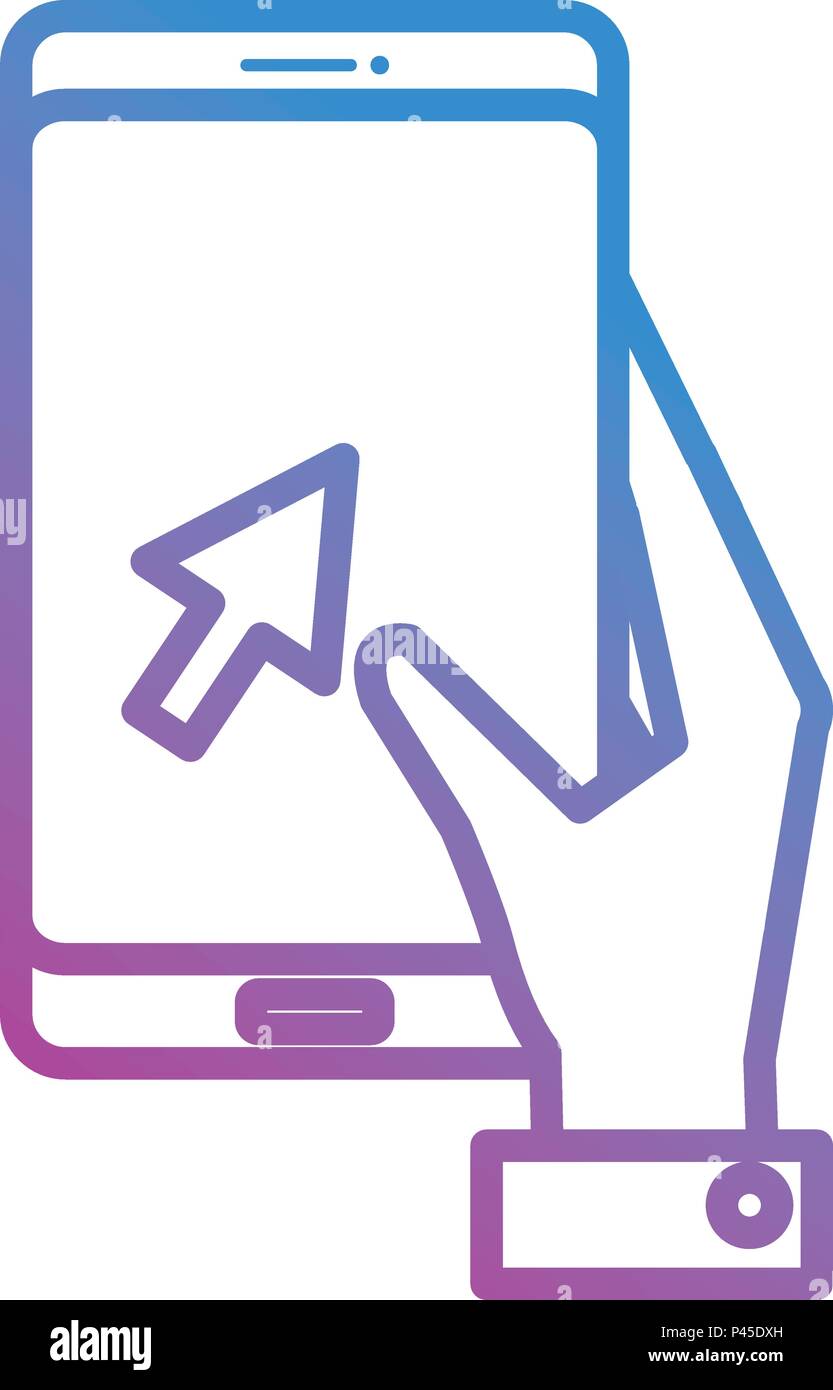 hand with smartphone icon Stock Vector Image & Art - Alamy