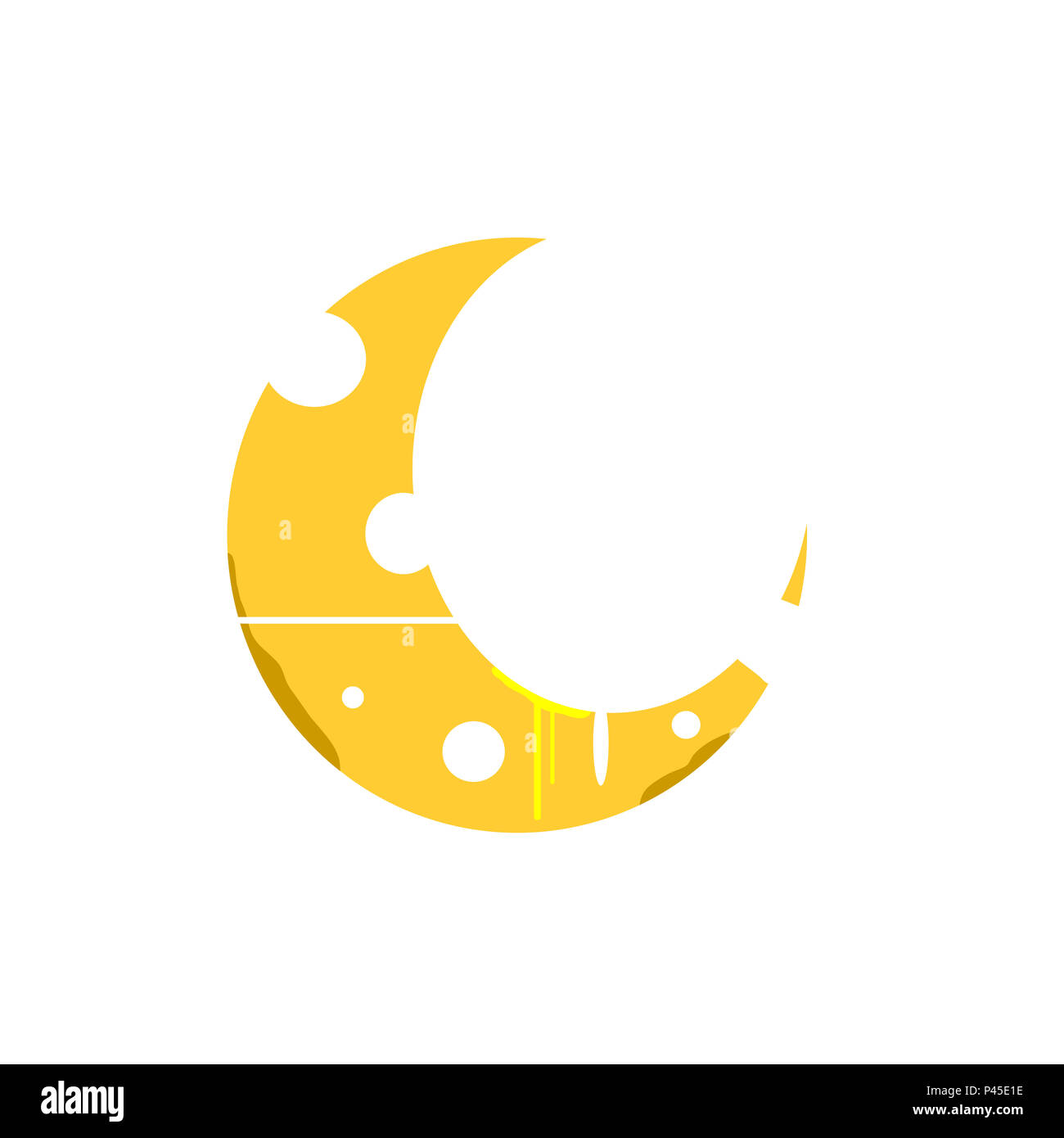 Moon abstract on isolated blackground,Or moon illustration.1 Stock ...