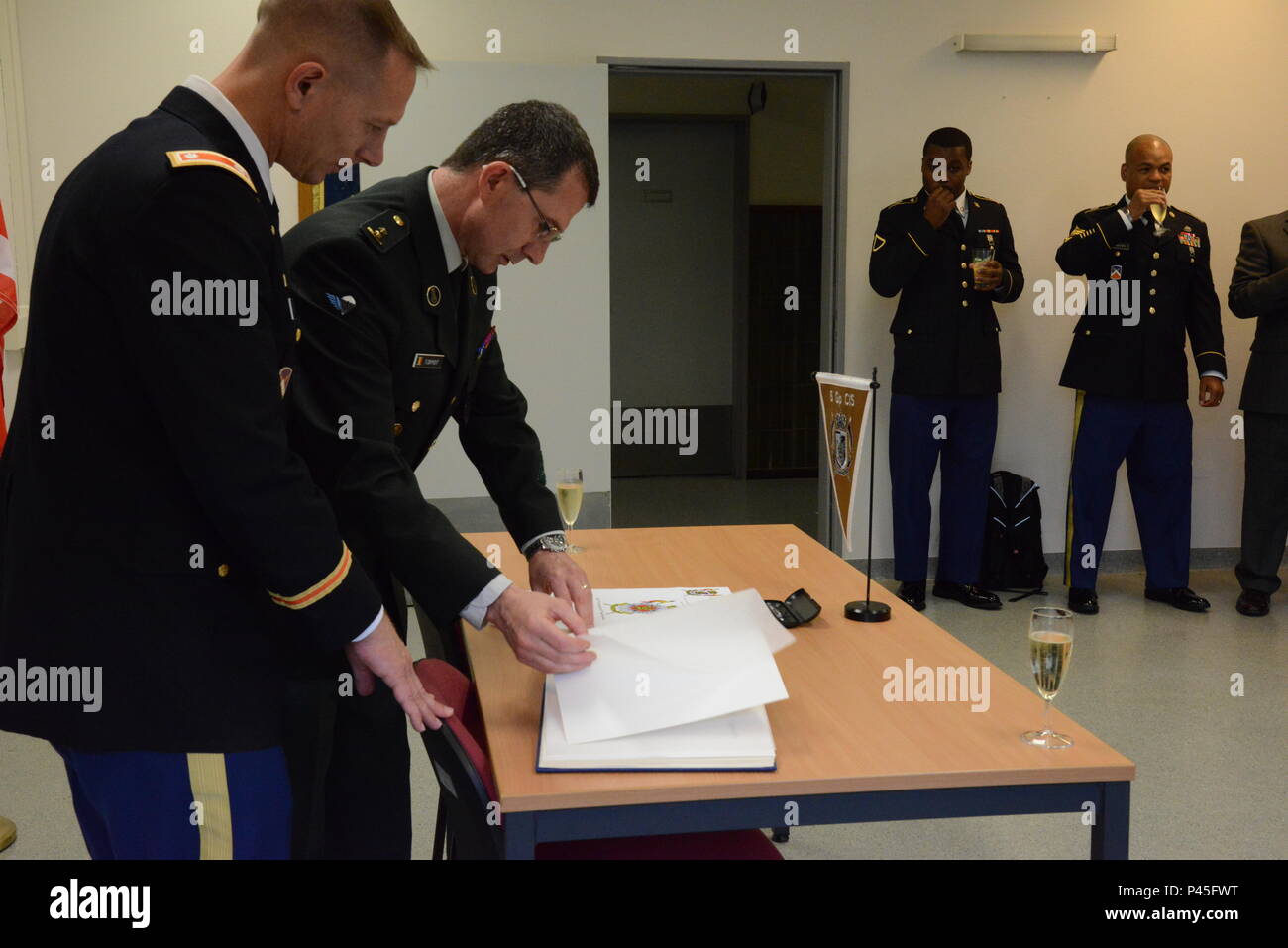 Belgian Army Lt. Col. Michel P. Flohimont, Commander, 6th CIS ...
