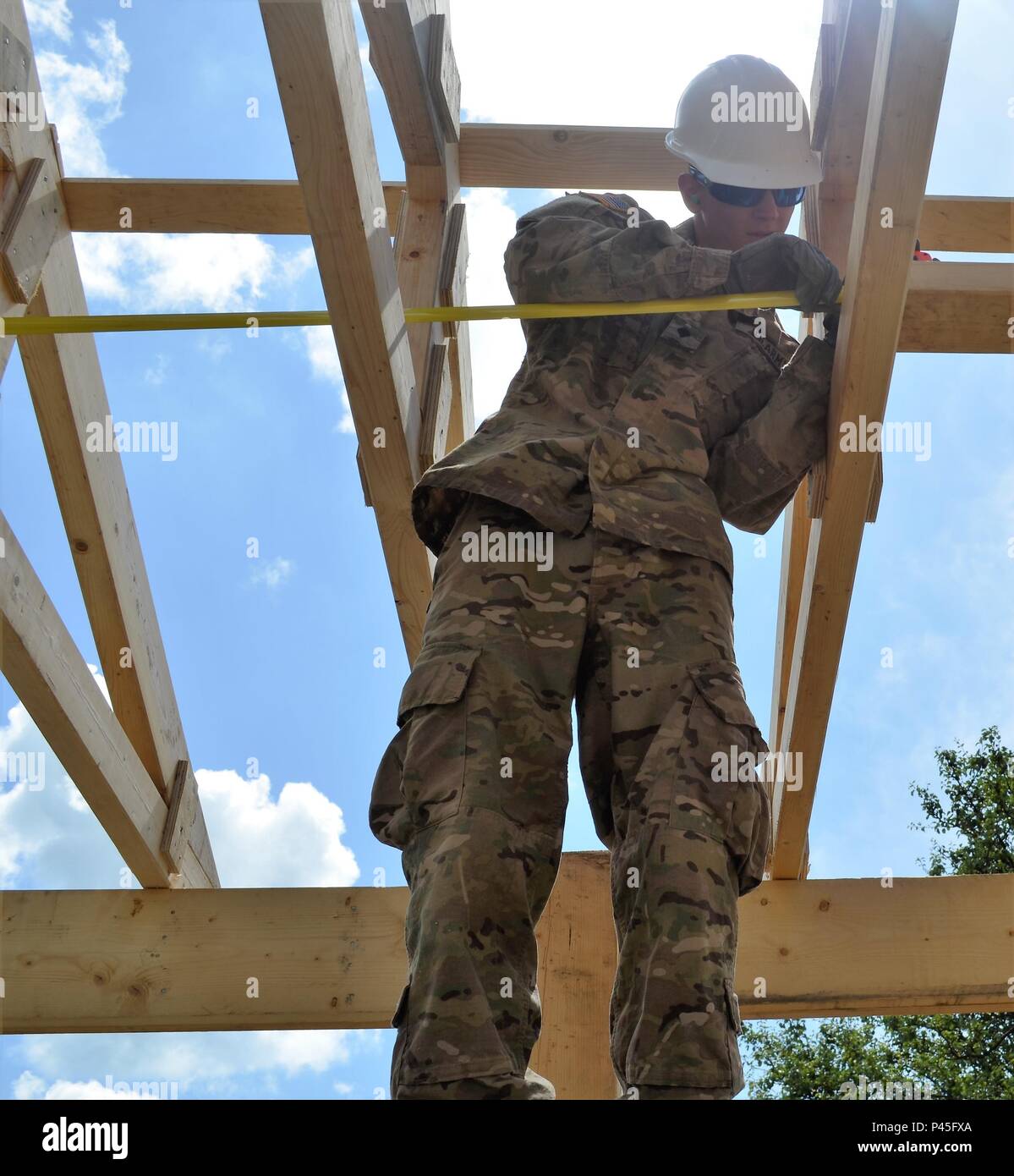 Spc. Justin Powe, engineer, 166th Engineer Company, Alabama National ...