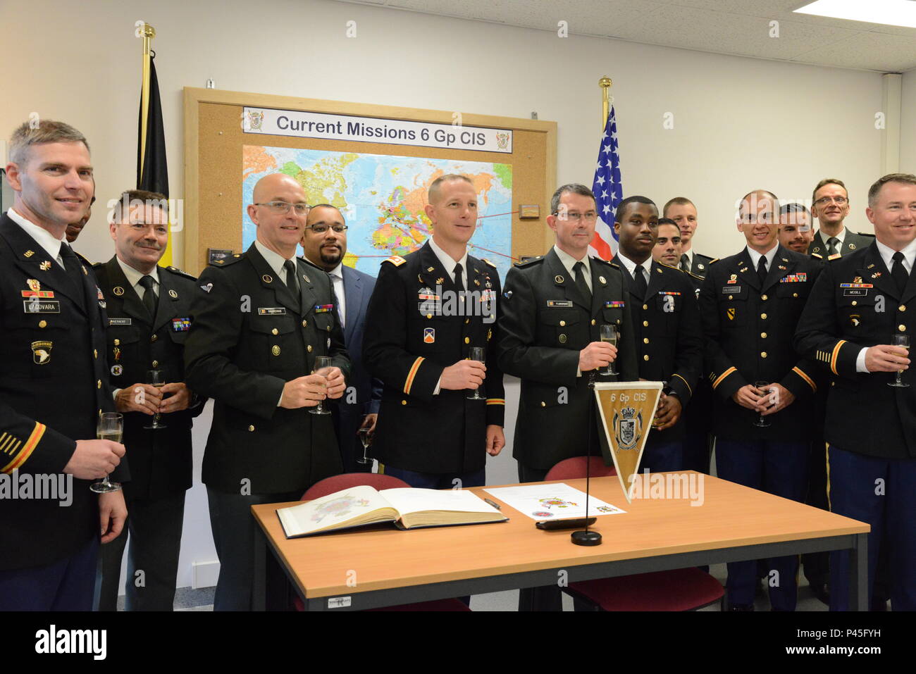 Group photo of members of 39th Signal Battalion and 6th CIS ...
