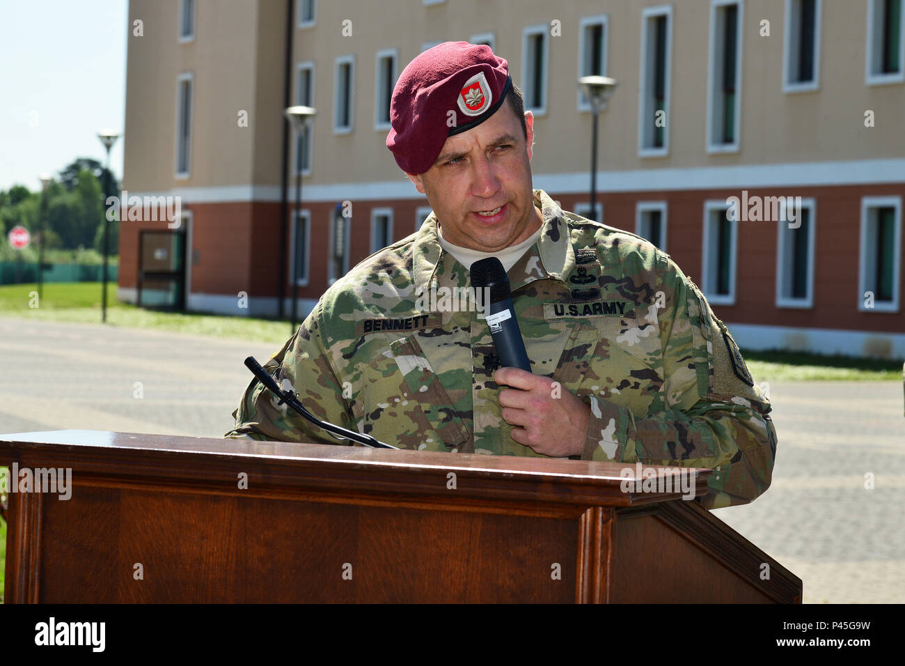 U. S. Army Lt. Col. Benjamin A. Bennett, commander of 54th Engineer ...