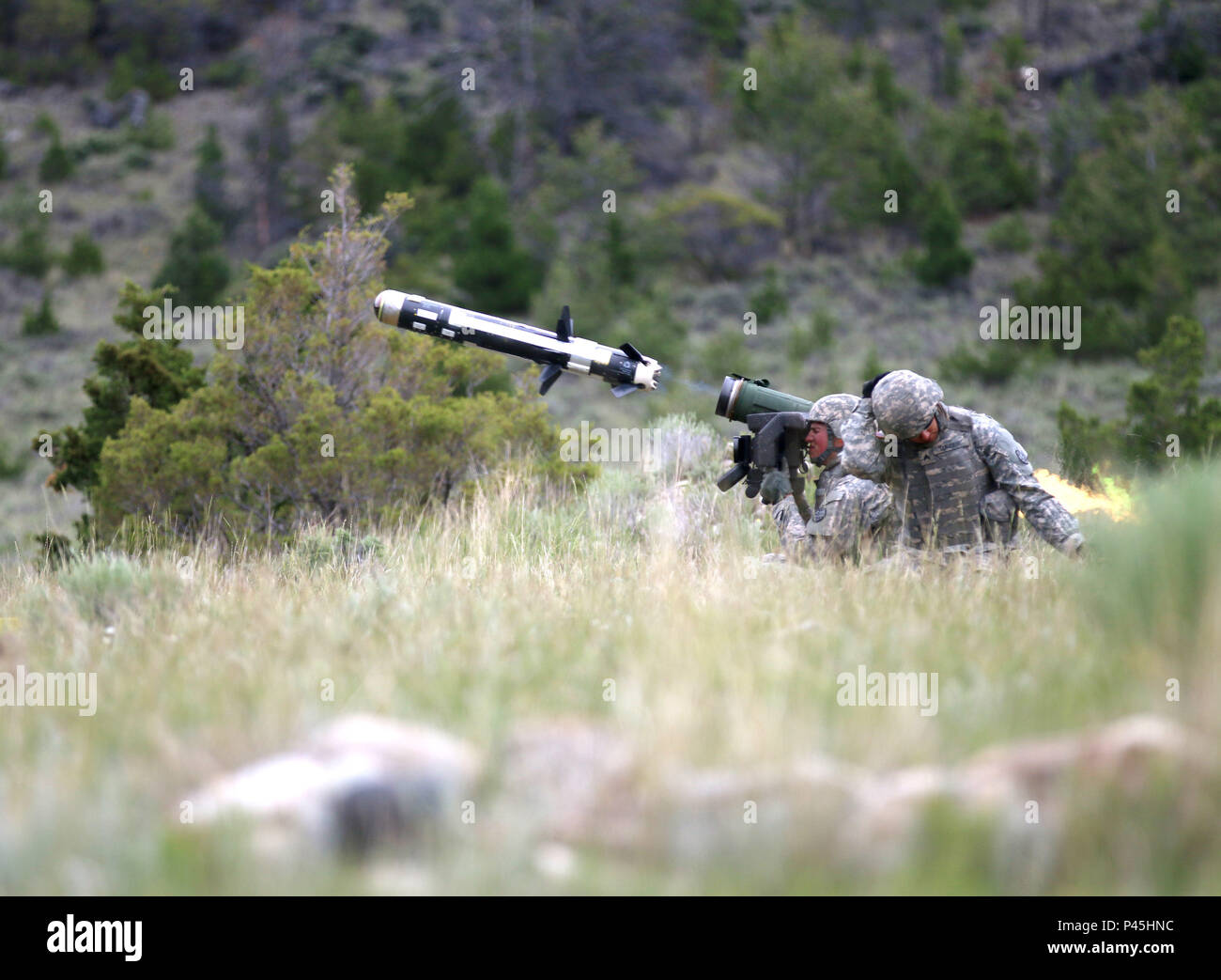 Soldiers with the Montana National Guard 1-163rd Combined Arms ...