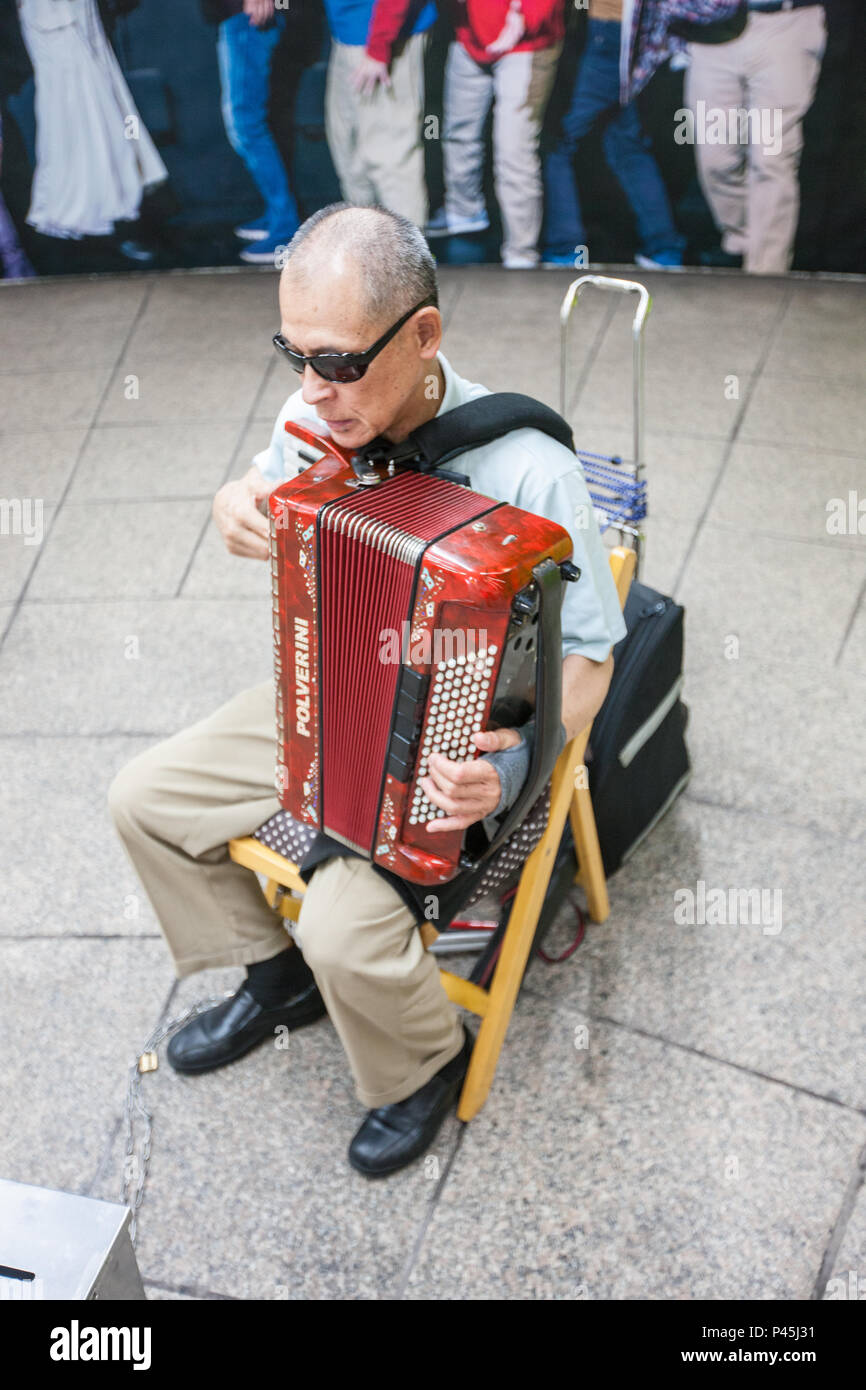 Blind,busker,busking,musician,at,metro,train,station,Taipei,Taipei City ...