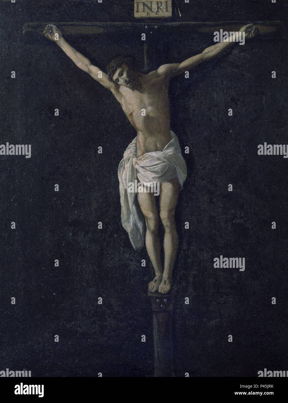 Christ on the Cross - 17th century - oil on canvas. Author: Francisco de Zurbaran (c. 1598-1664 ...