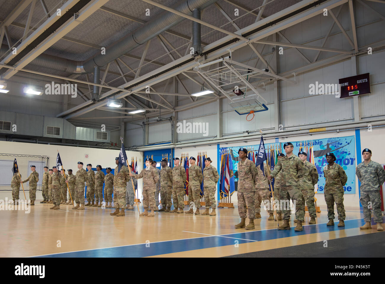 Four platoons, symbolizing the 425 Soldiers of the four companies of ...
