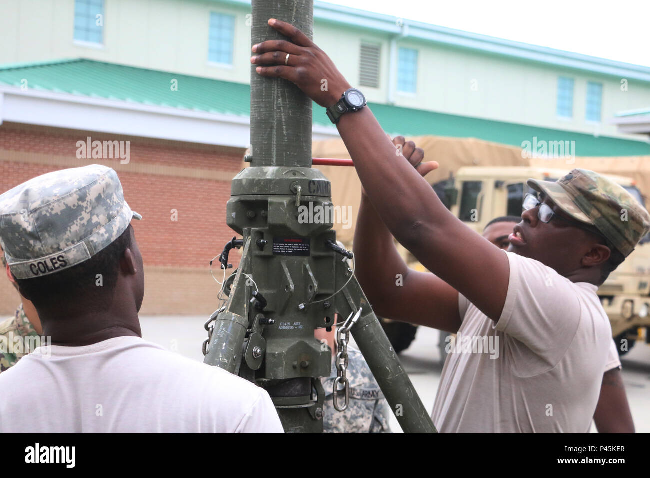 Spc. John Smarr, a multichannel transmission systems operator with ...