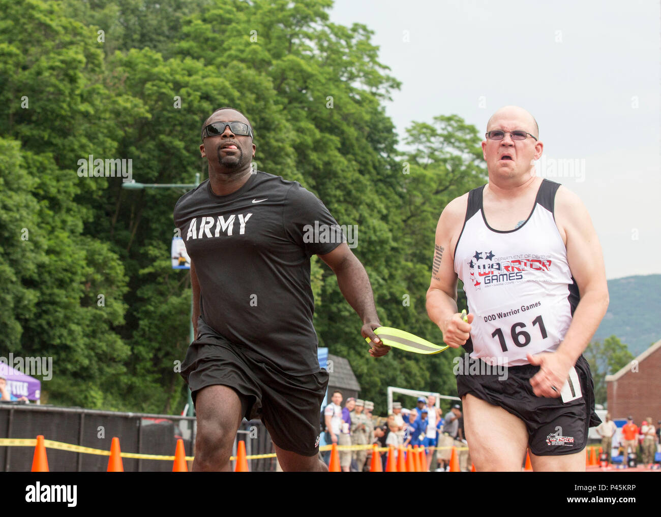 U.S. Army Veteran Staff Sgt. Sean Johnson (right), of Aberdeen, South ...