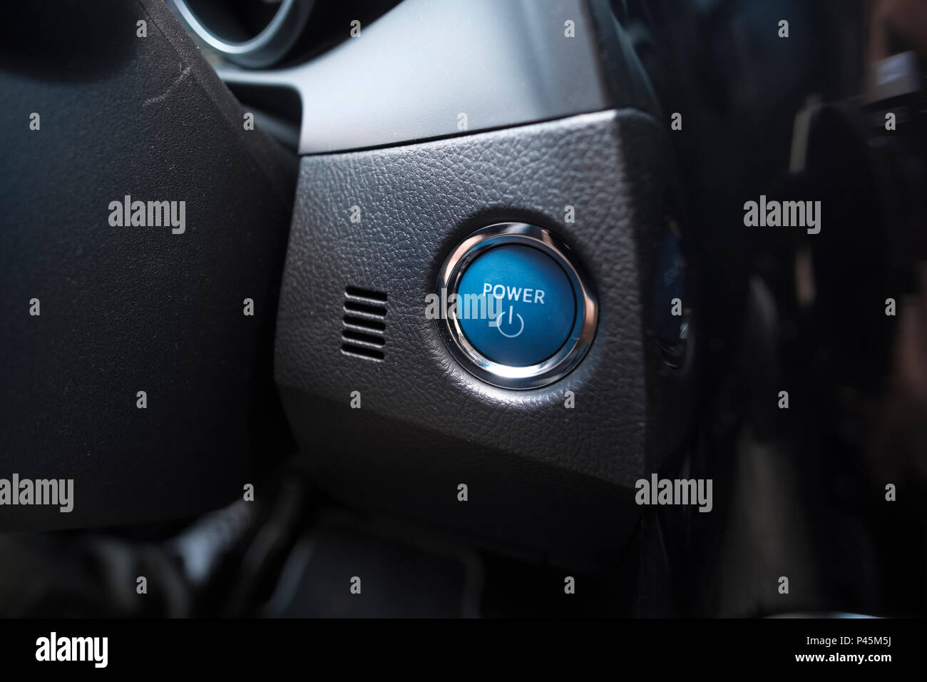 keyless car power button for engine start Stock Photo - Alamy