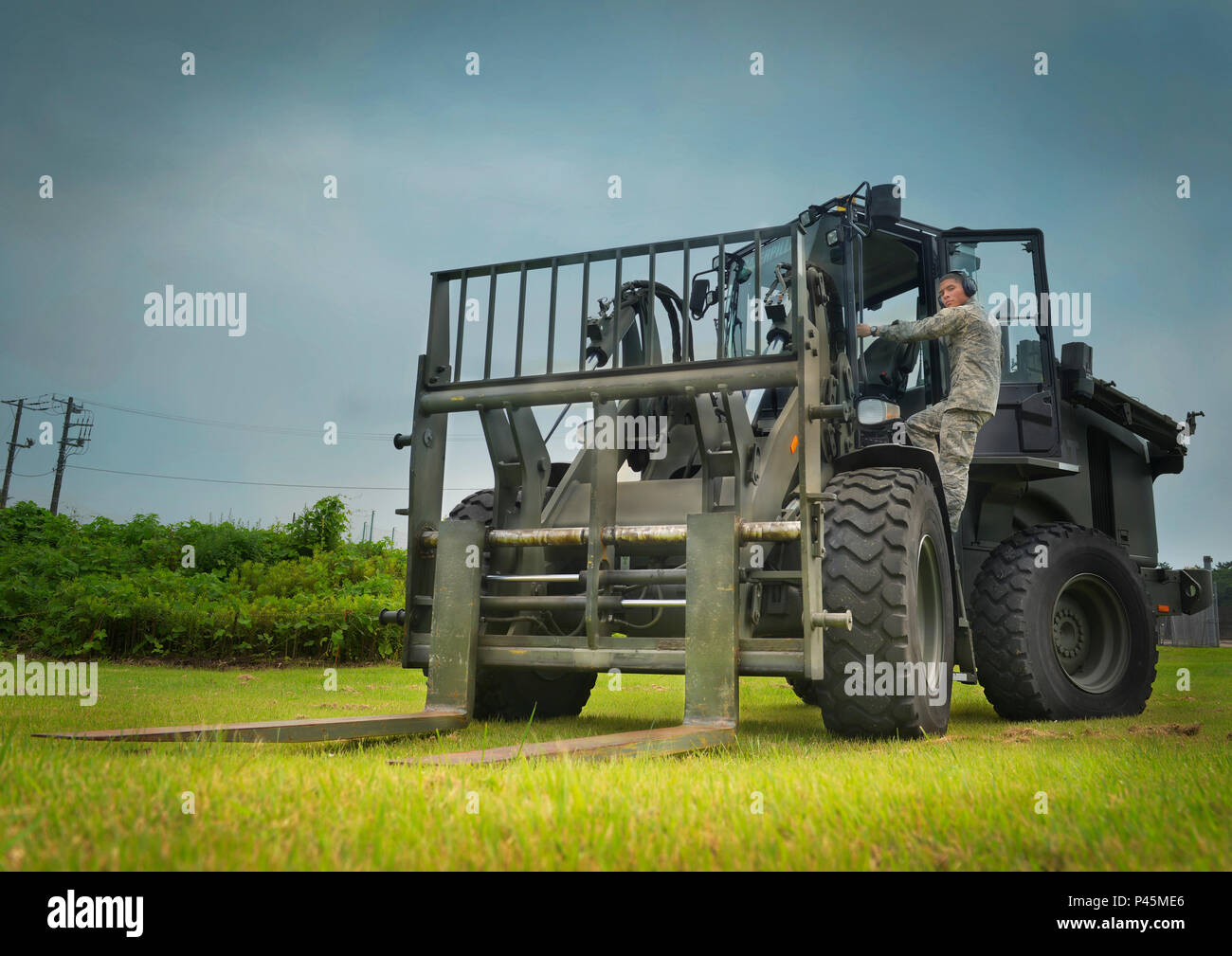 Airman Jalen Johnson 374th Logistics Readiness Squadron vehicle ...