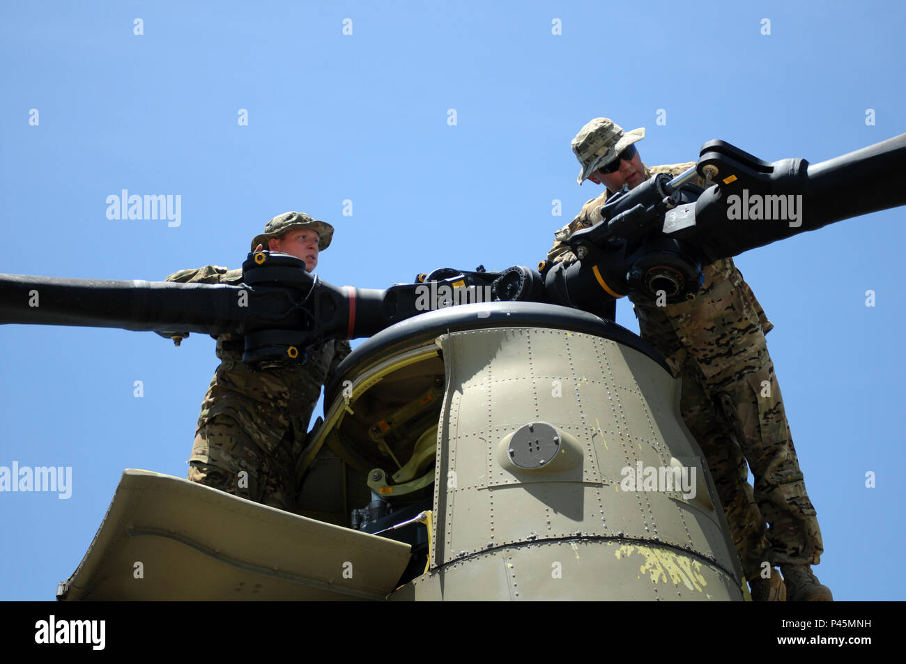 Sgt. Paul Boudreaux, a crew chief with Company B, 1st Battalion, 111th ...