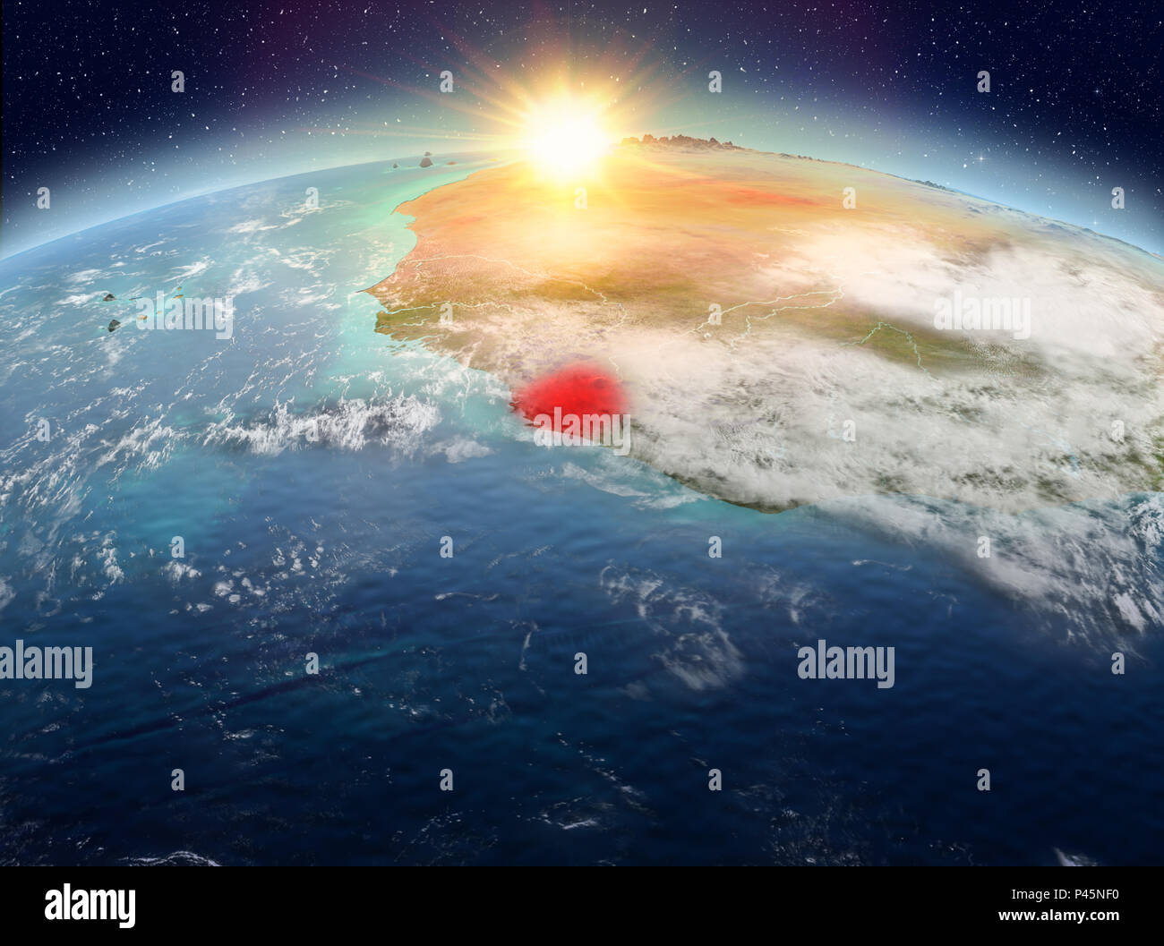 Satellite view sierra leone country hi-res stock photography and images ...